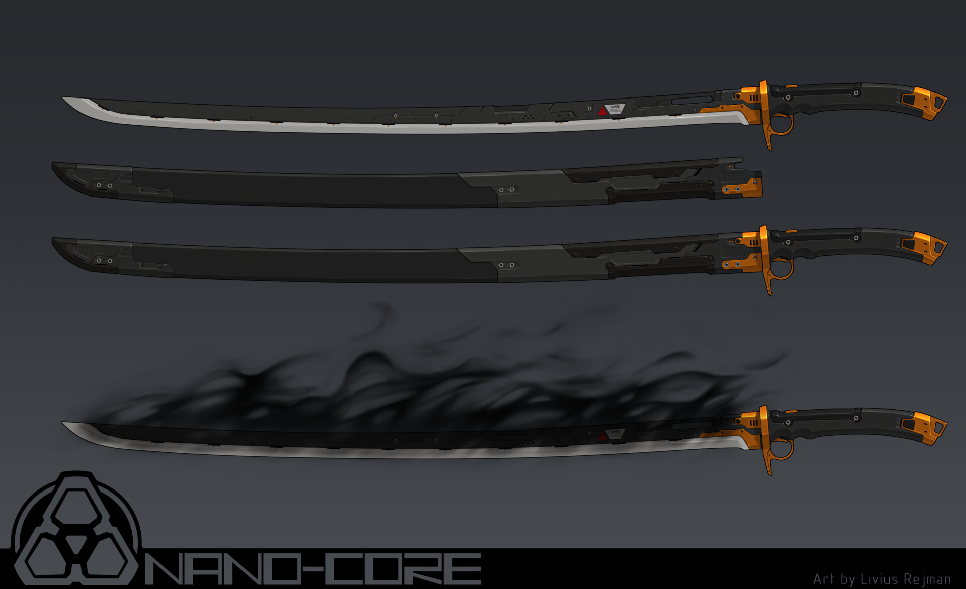 ArtStation - Sci-Fi Smoke-Emitter Katana