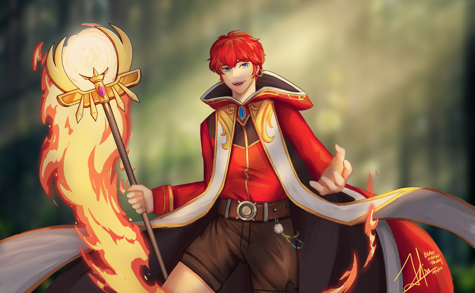 Jelin - Fanart / Flame Wizard