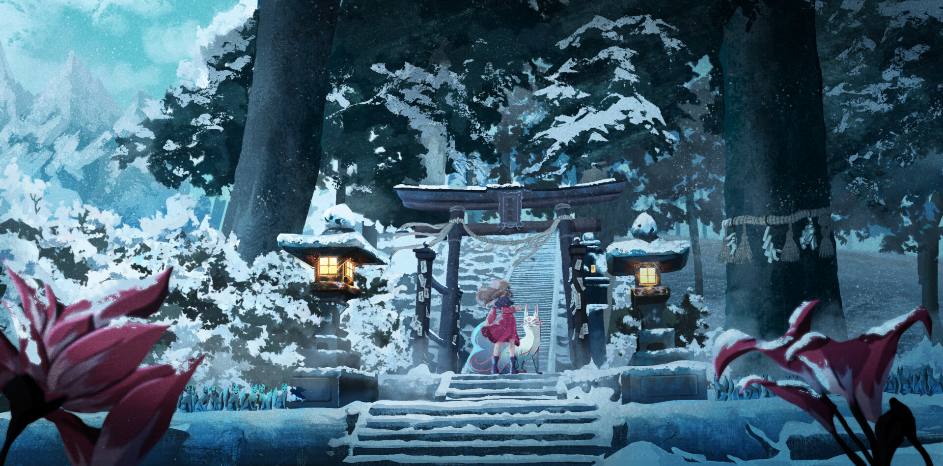 ArtStation - Kitsune shrine ⛩️