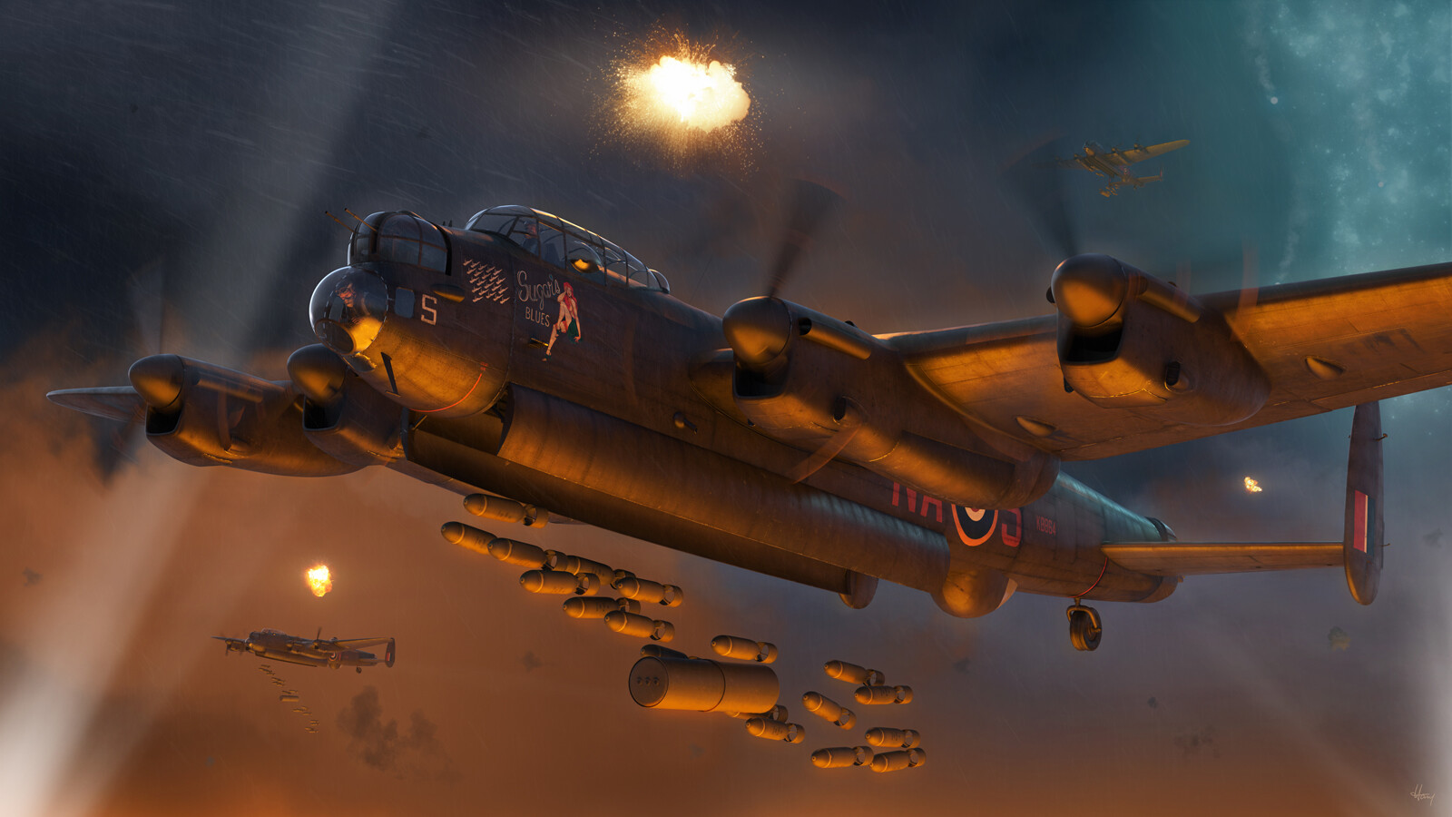 ArtStation - Avro Lancaster 'Sugars Blues'