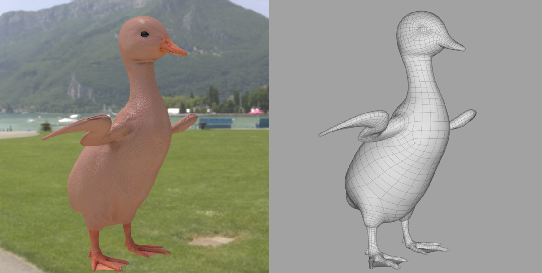 Featherless Duck