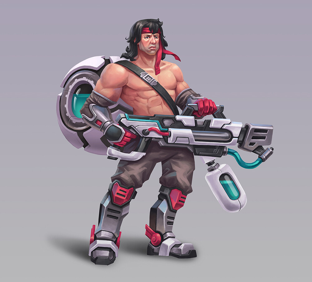 ArtStation - Stallone as an Overwatch character