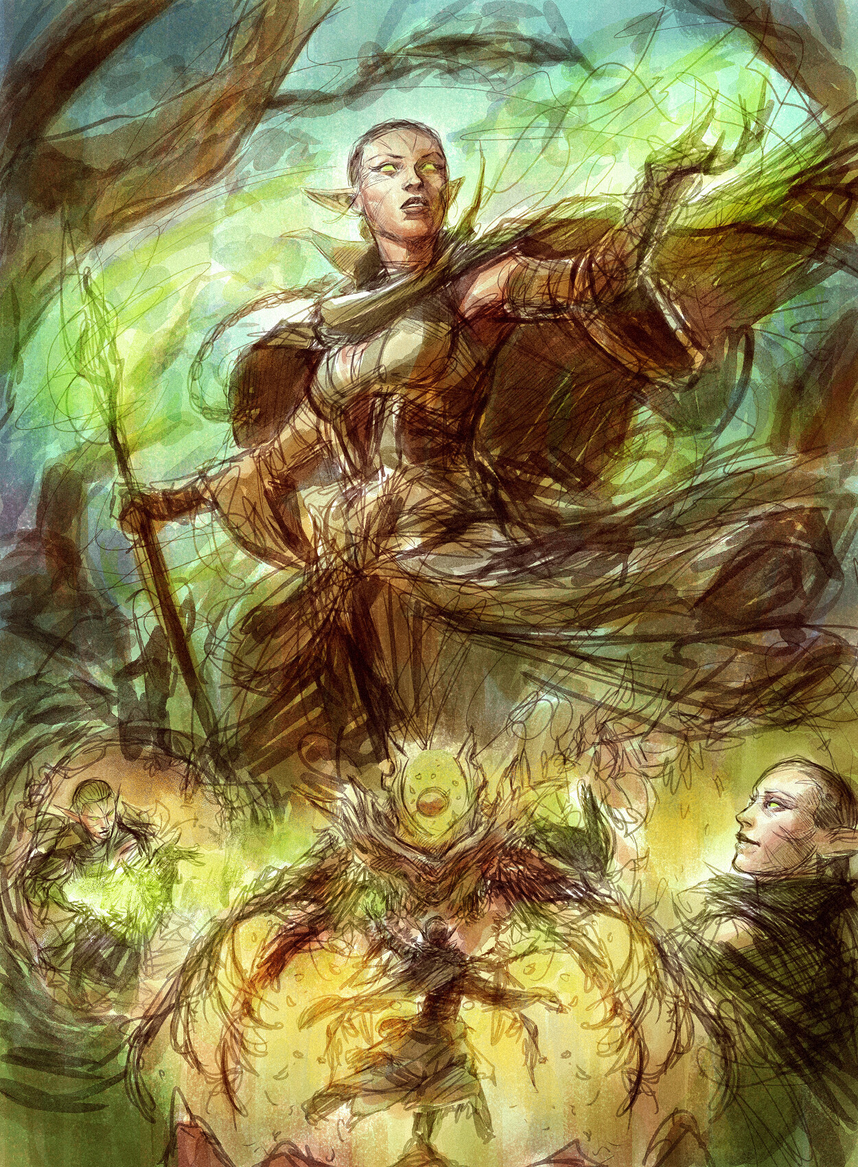 Dave Rapoza - Nissa & Nahiri - Magic: The Gathering Dave Rapoza - Nissa & Nahiri - Magic: The Gathering