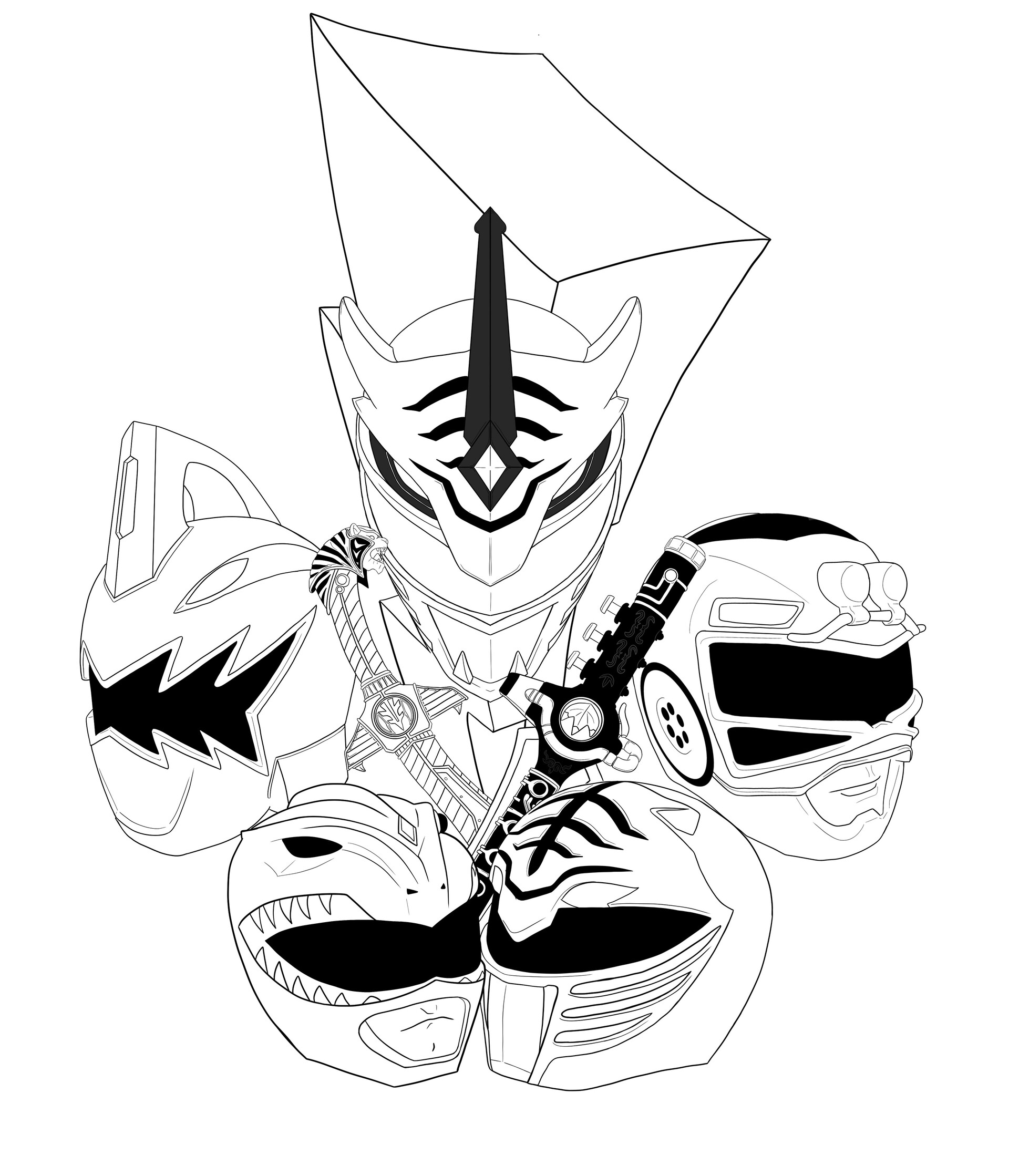 power rangers coloring pages mask
