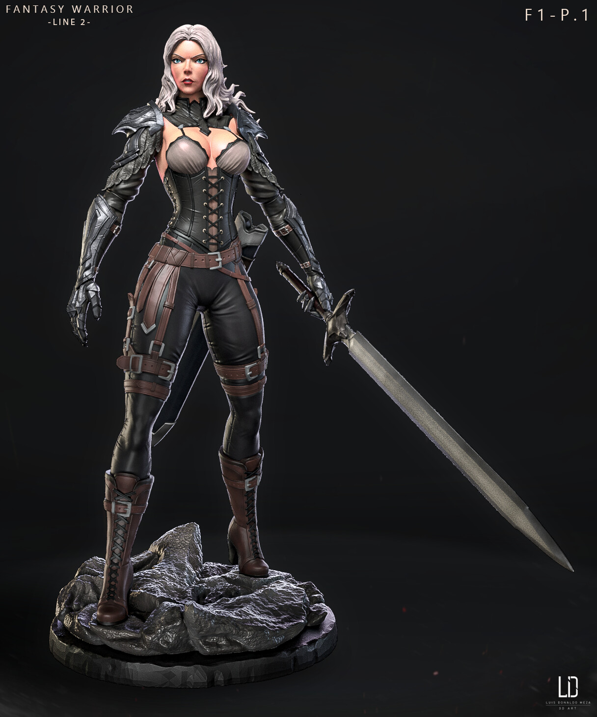 ArtStation - Fantasy Warrior - Line 2 - Rialet