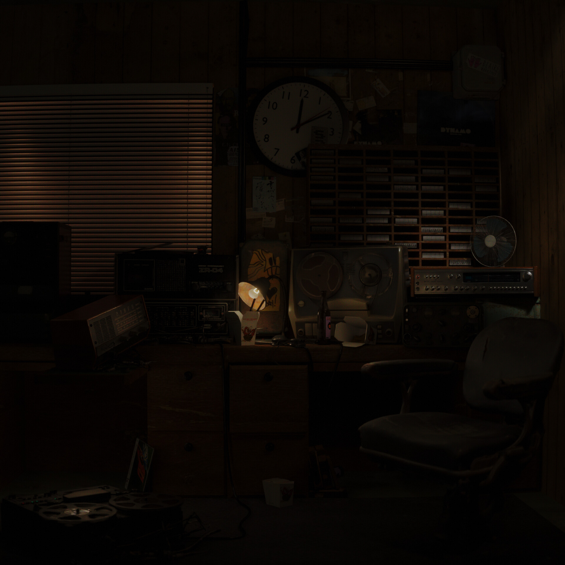 ArtStation - Late-night Radio Room