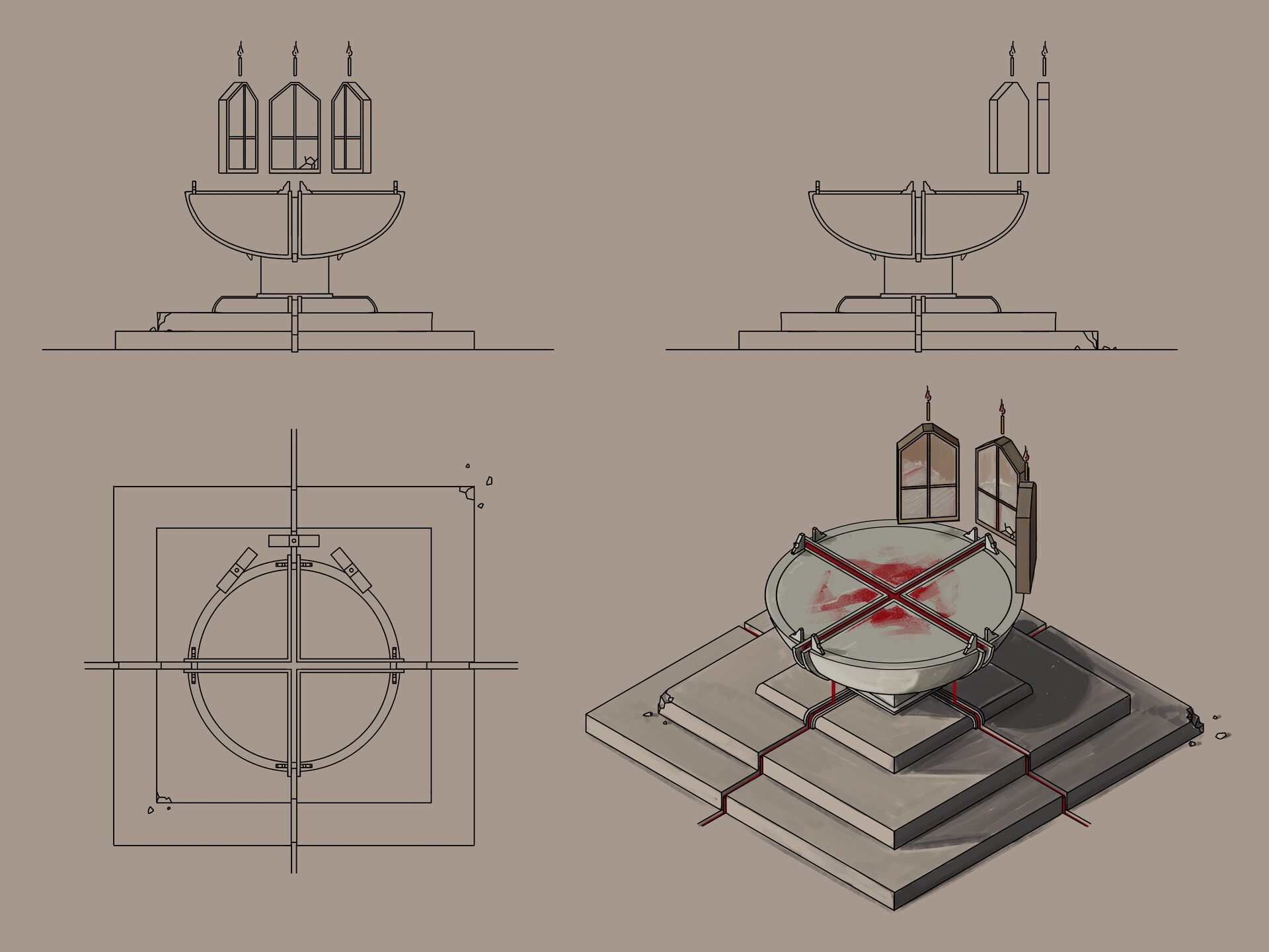 ArtStation - Sacrificial Altar Isometric
