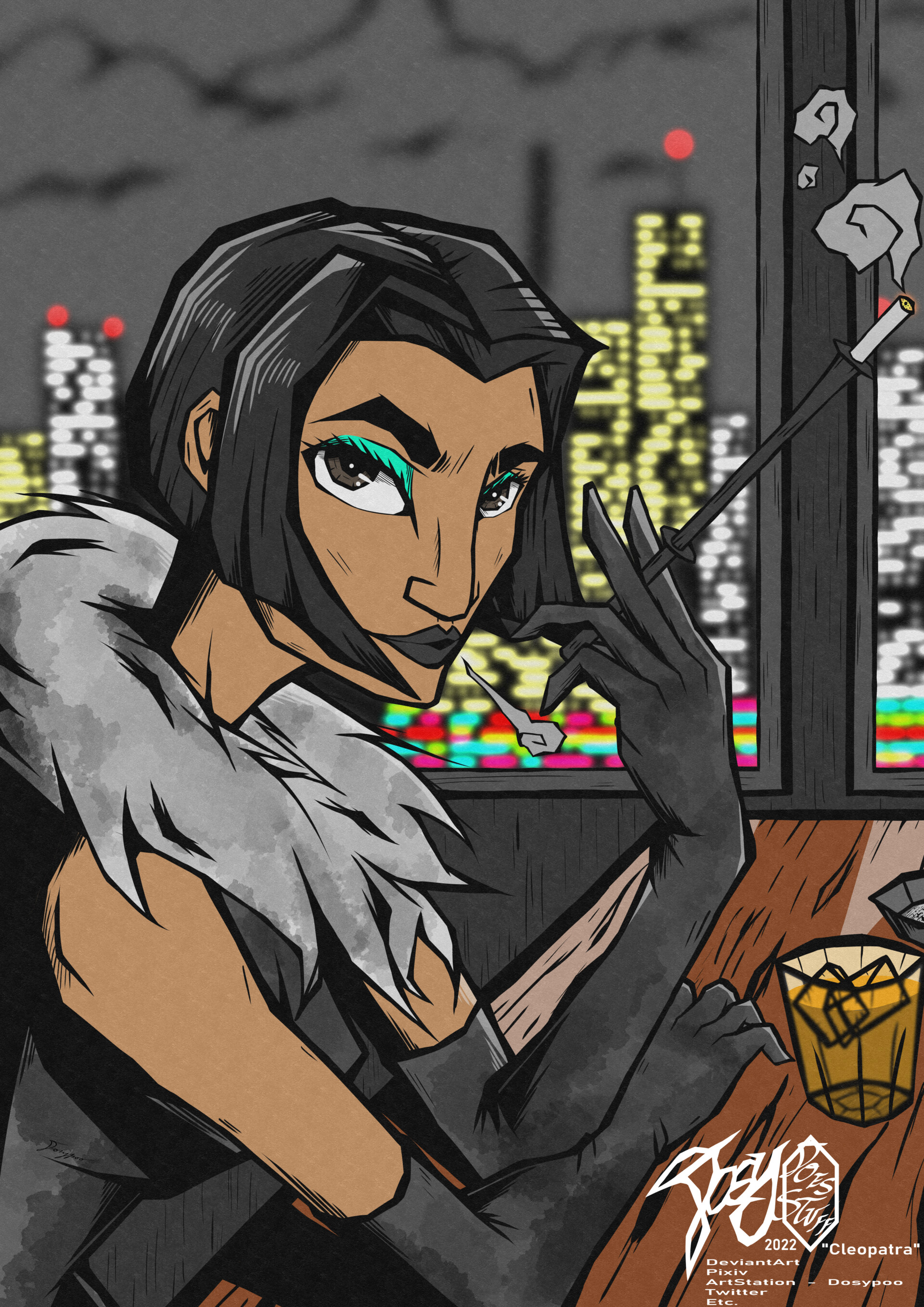 cleopatra drawing animation