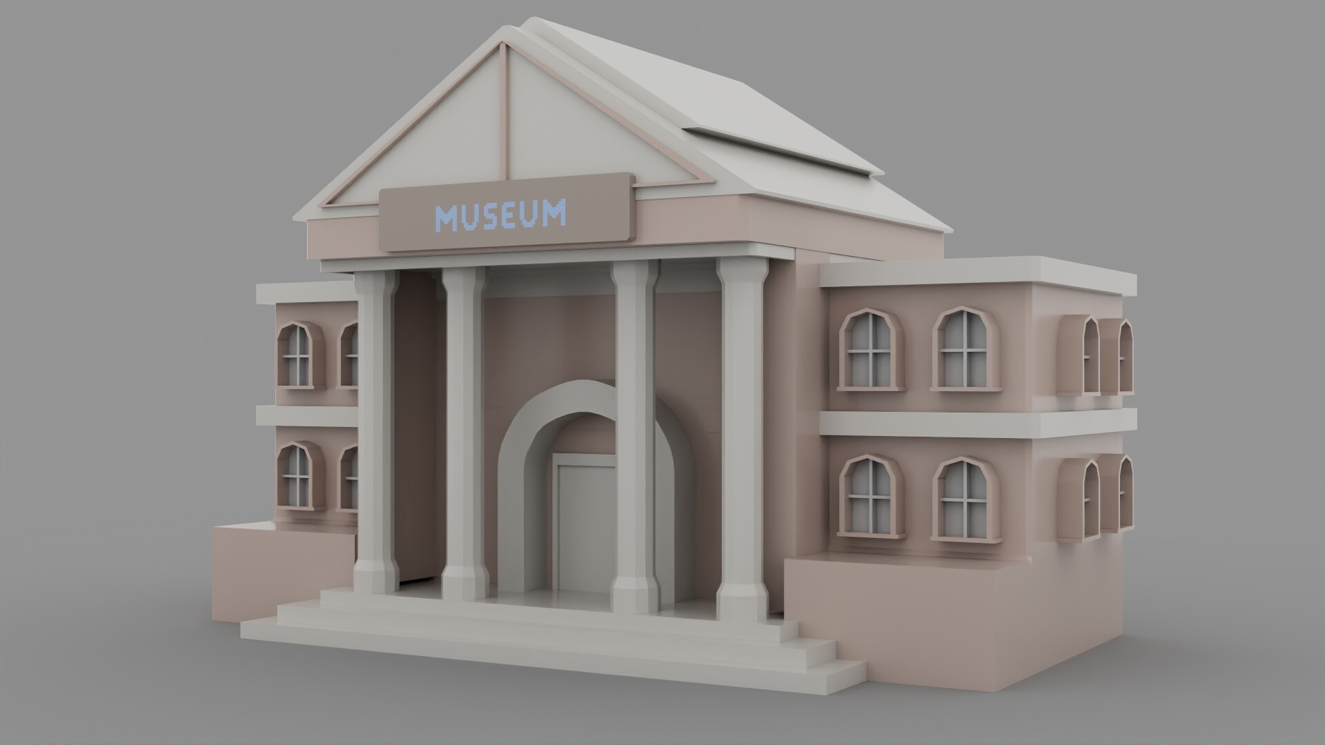 ArtStation - [MODELING] Low Poly Museum
