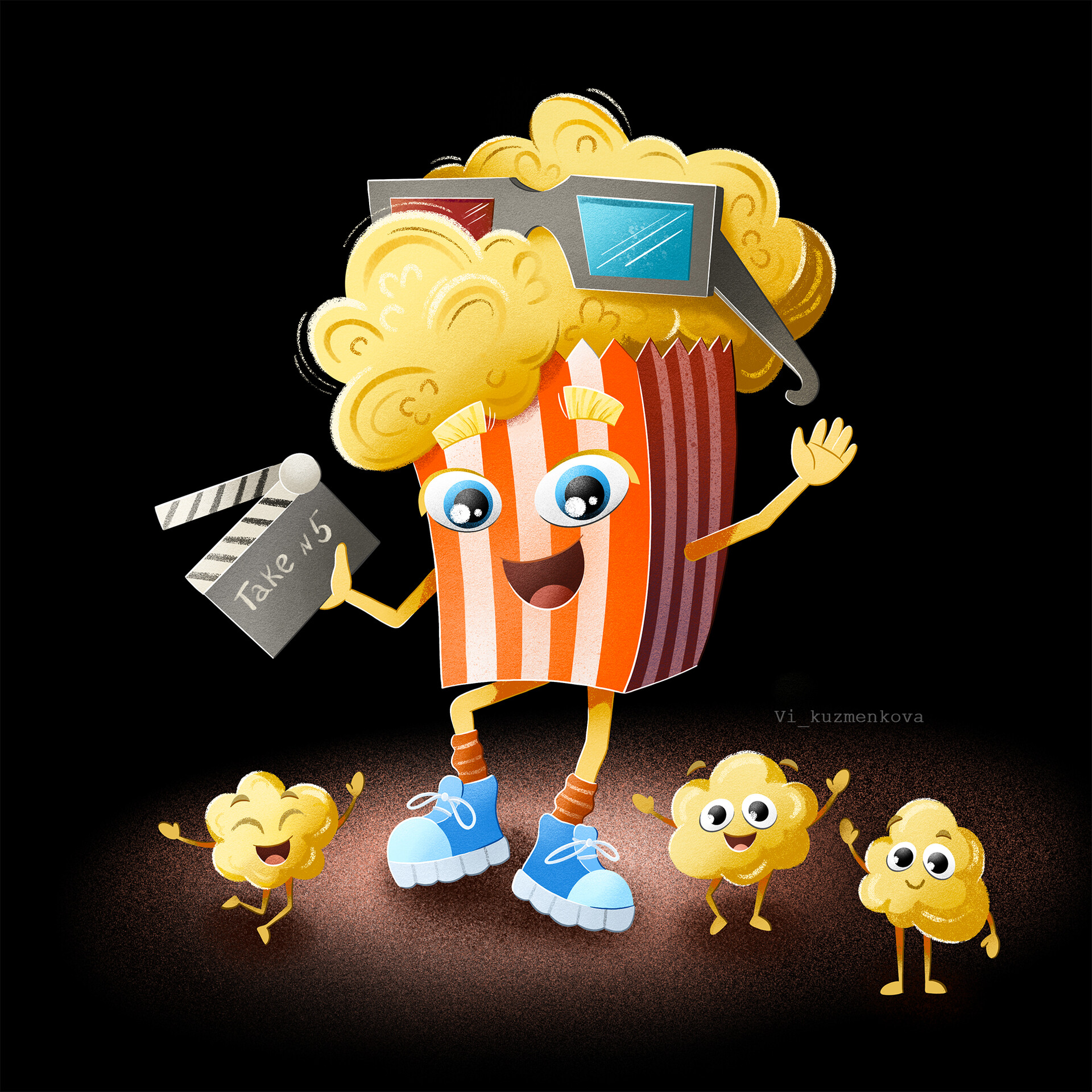 ArtStation - Concept art of the character. A pack of popcorn