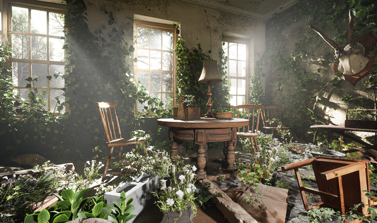 ArtStation - UE5_ruin garden