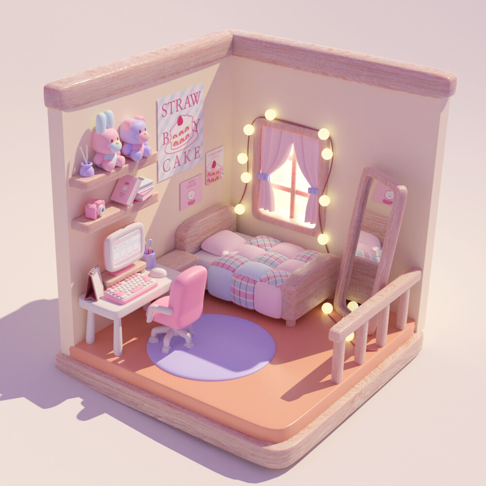 ArtStation - cute room