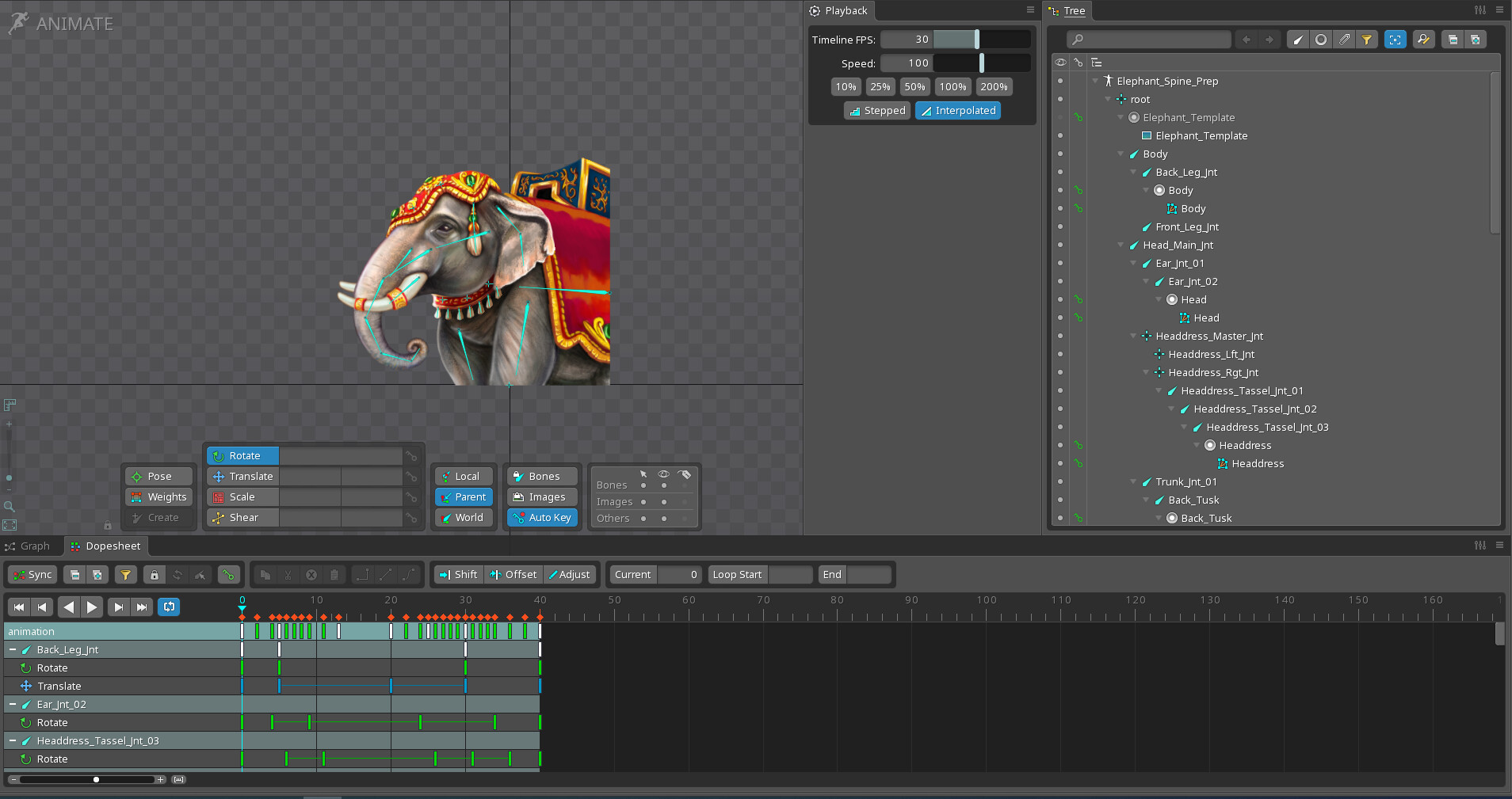Joe Oscroft - Lucky Lotus - Elephant Symbol - 2D Animation