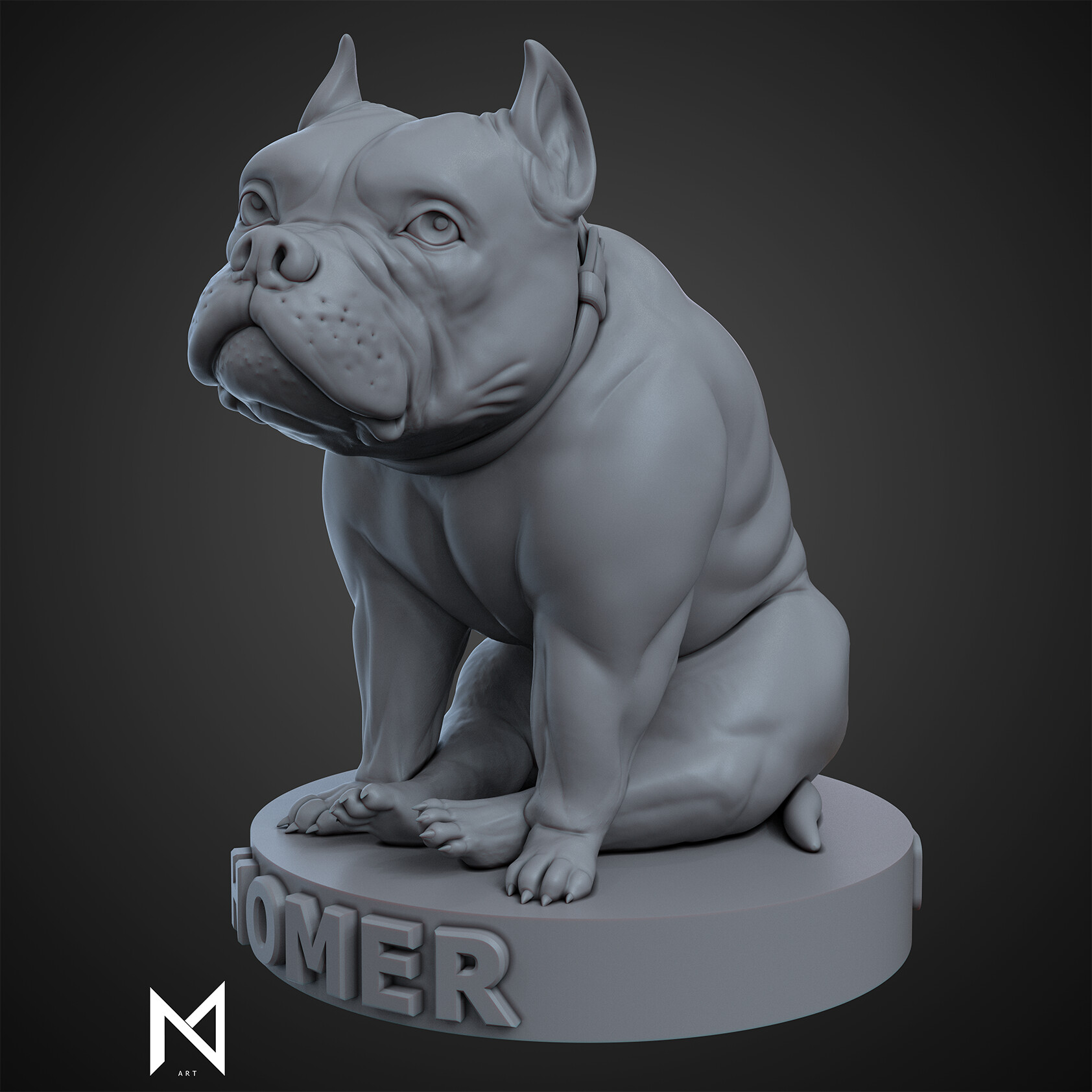 ArtStation - American Bully Sculpture for 3d print
