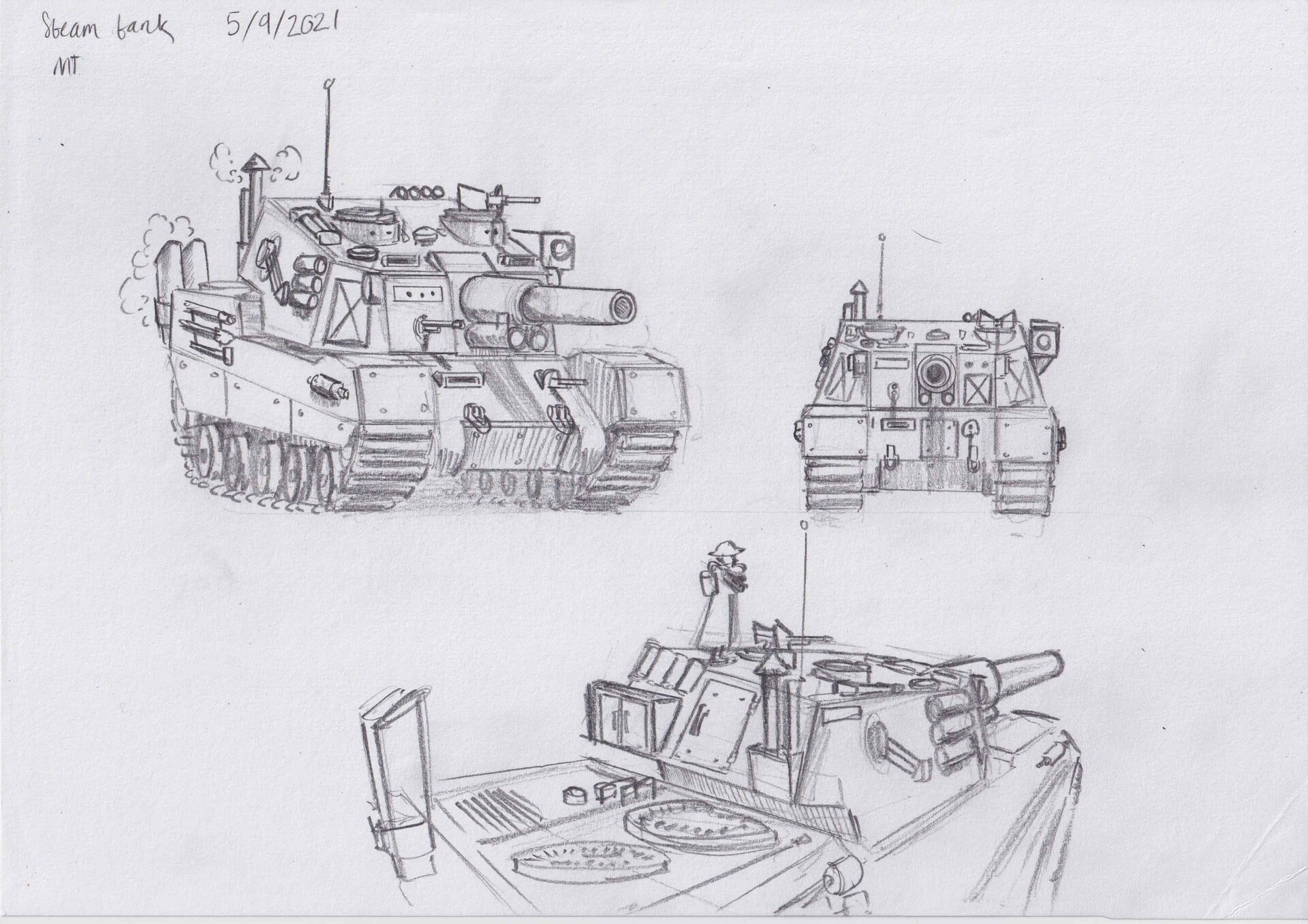 ArtStation - Fictional Steam Tank Design