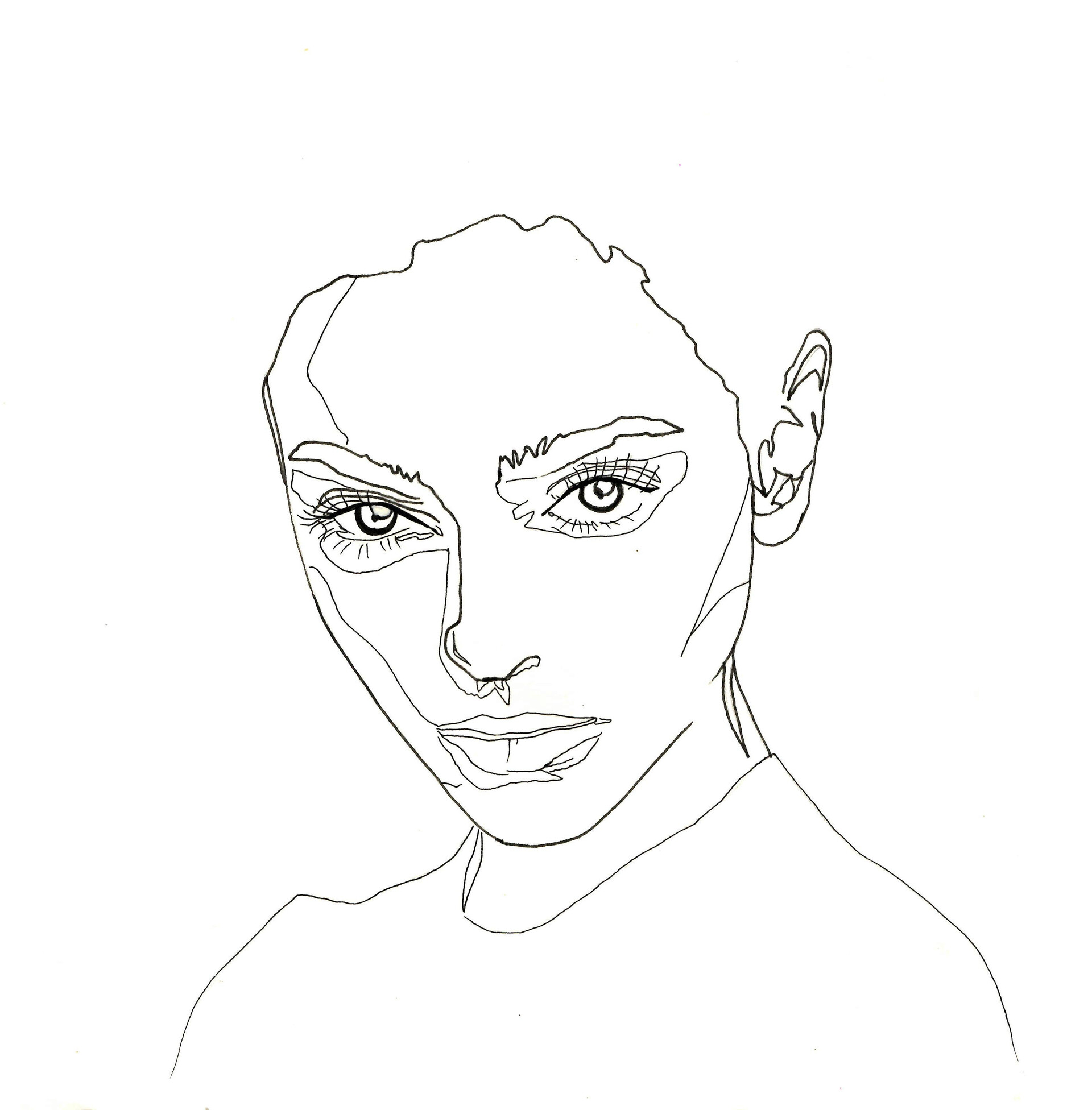 ArtStation - Lineart Girl