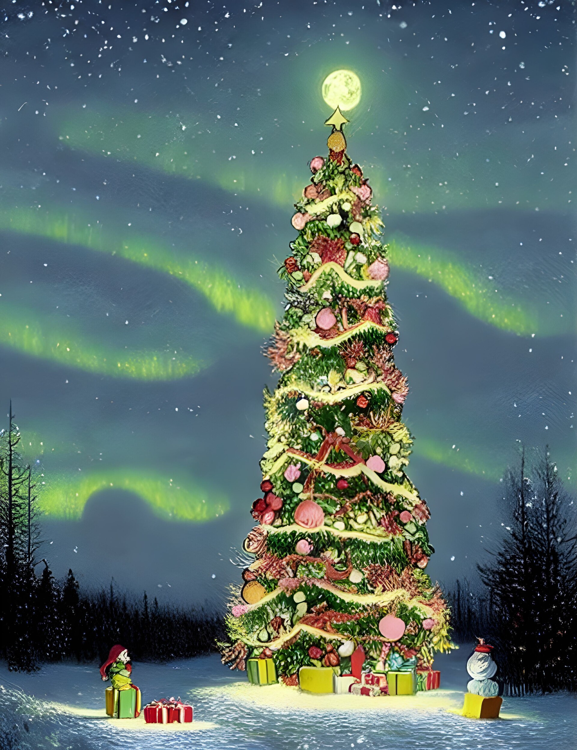 ArtStation - Decorated Christmas tree