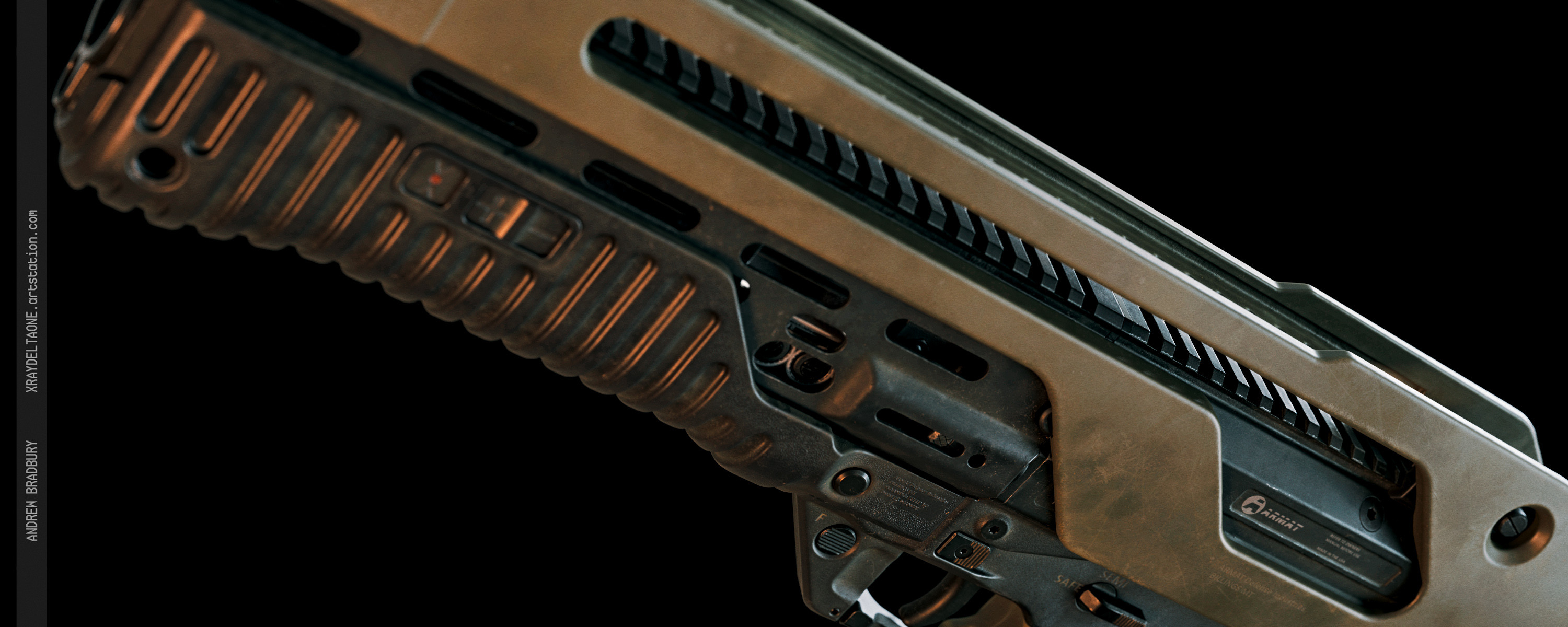 Andrew Bradbury Artstation - M42A2 Designated Marksman Rifle