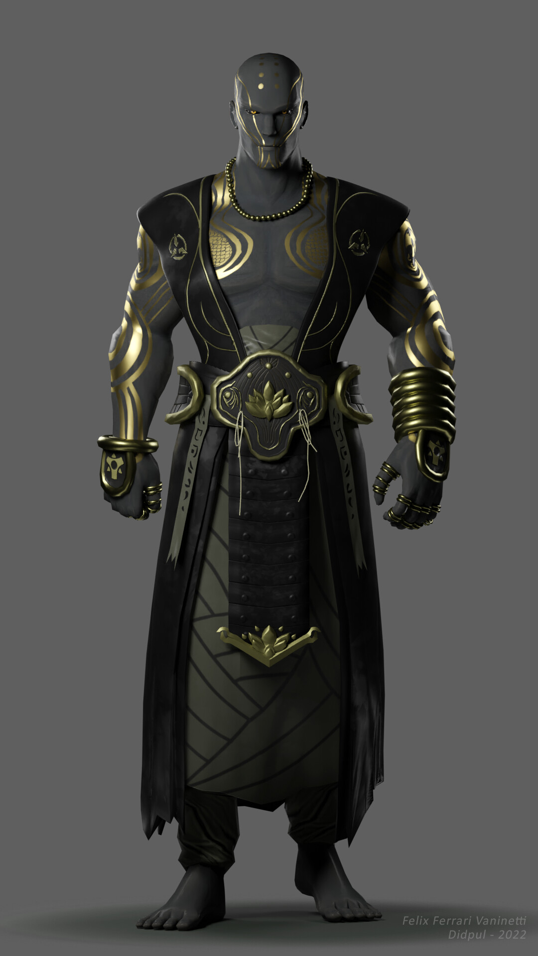 Felix Ferrari Vaninetti - Earth Genasi Monk - Stylized 3D Model