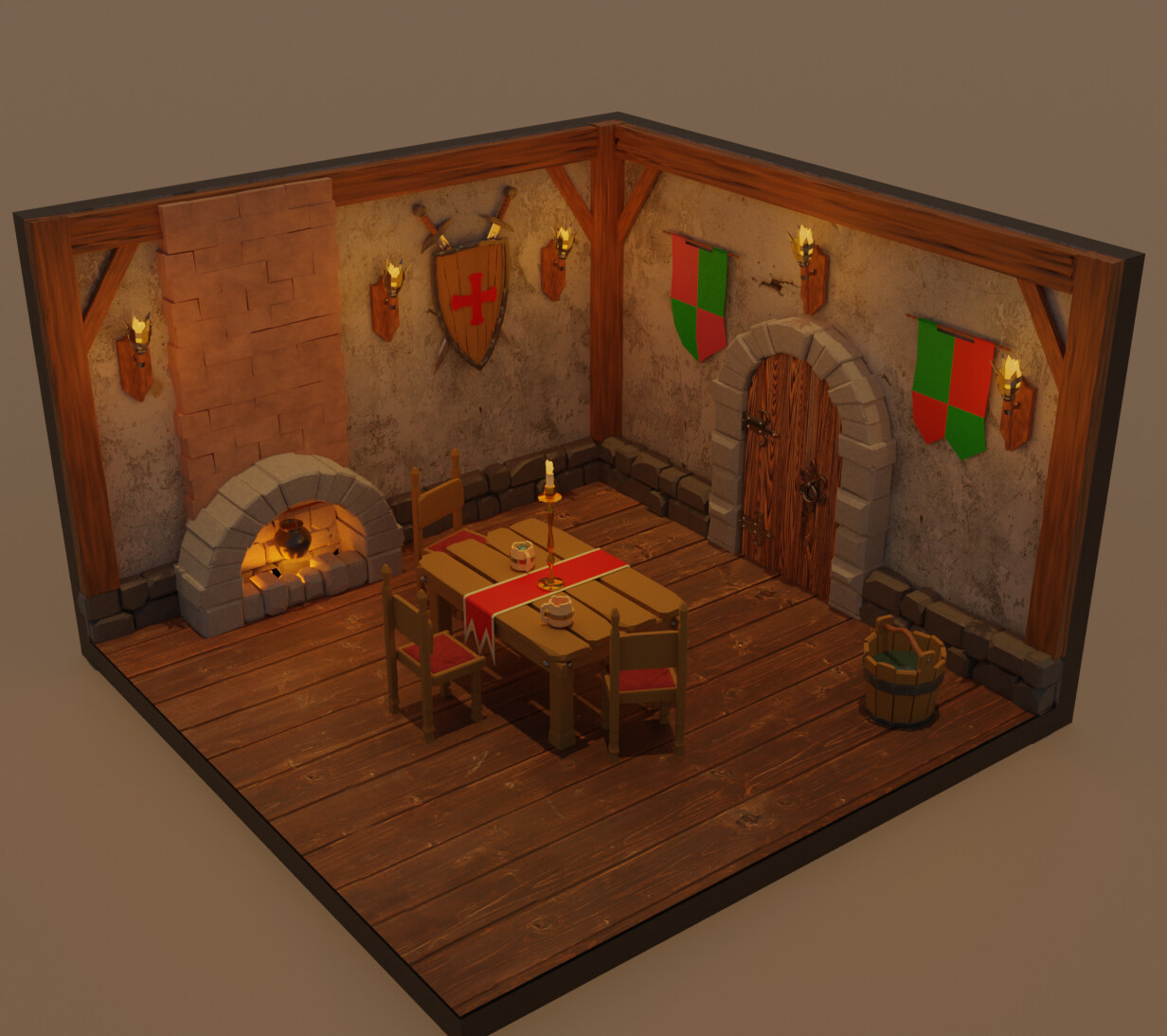 ArtStation - Medieval room