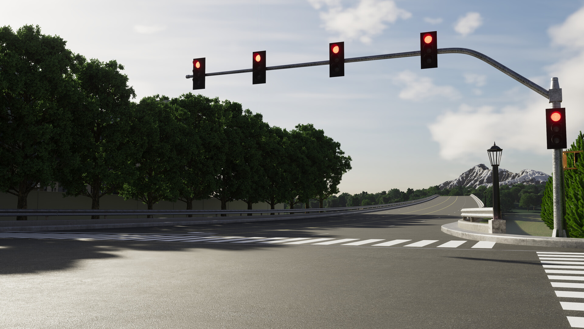 ArtStation - Suburb Intersection 2022