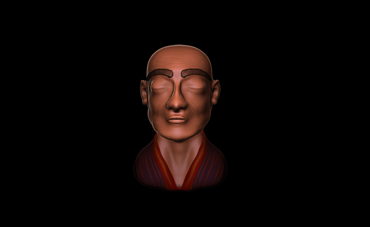 ArtStation - Monk Face - 3D Model