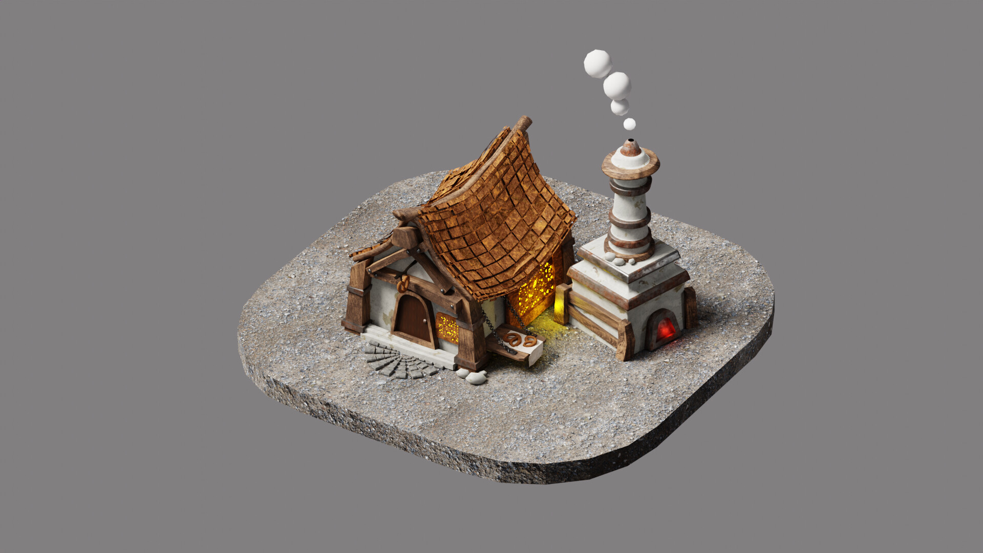 ArtStation - Medieval bakery model blender 3D