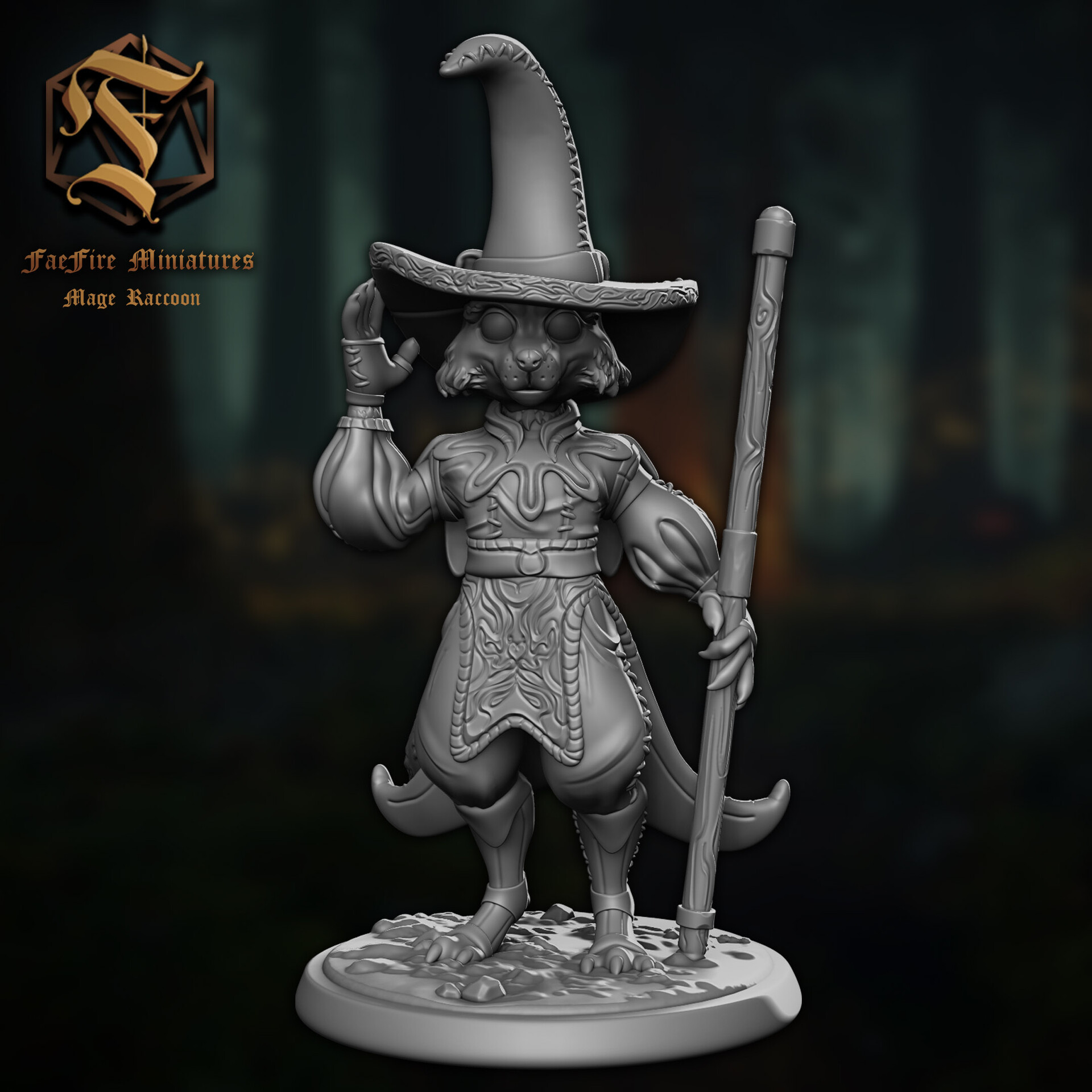 FaeFire Miniatures - Raccoon Folk - TableTop Miniatures