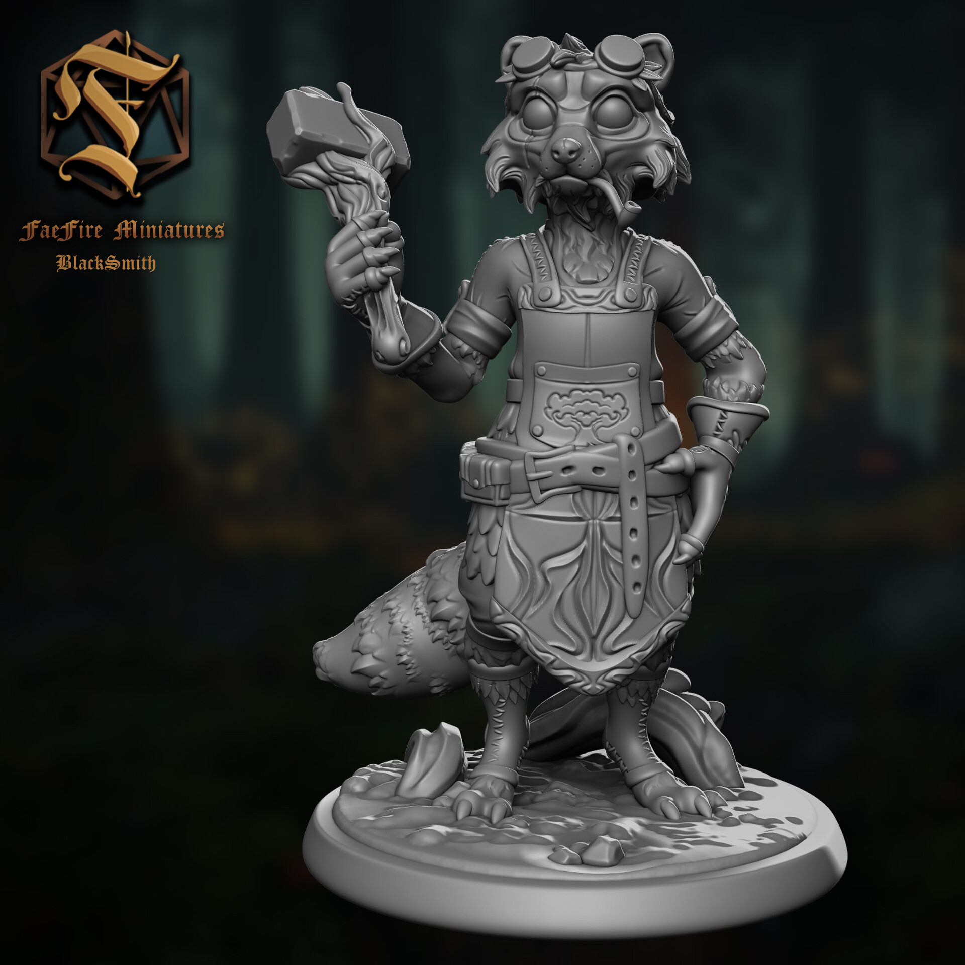 FaeFire Miniatures - Raccoon Folk - TableTop Miniatures