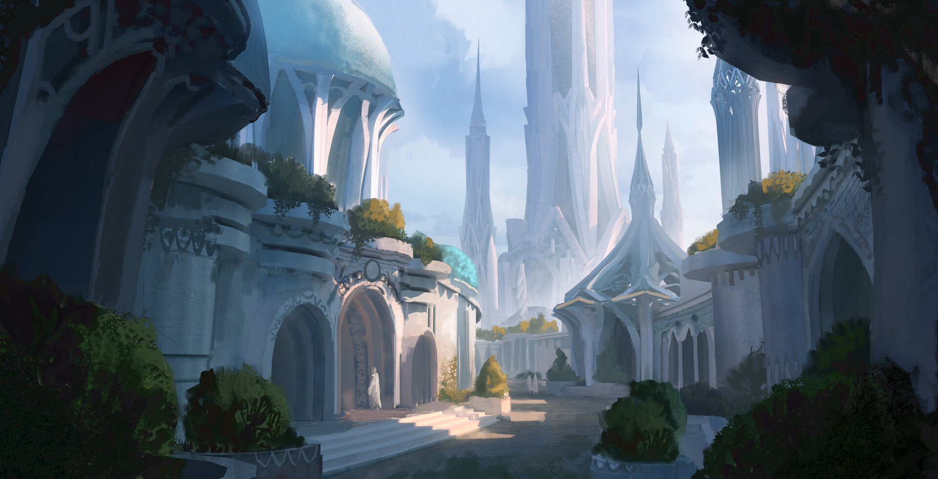 Leon Tukker - Magic the Gathering - Third path environment concept art