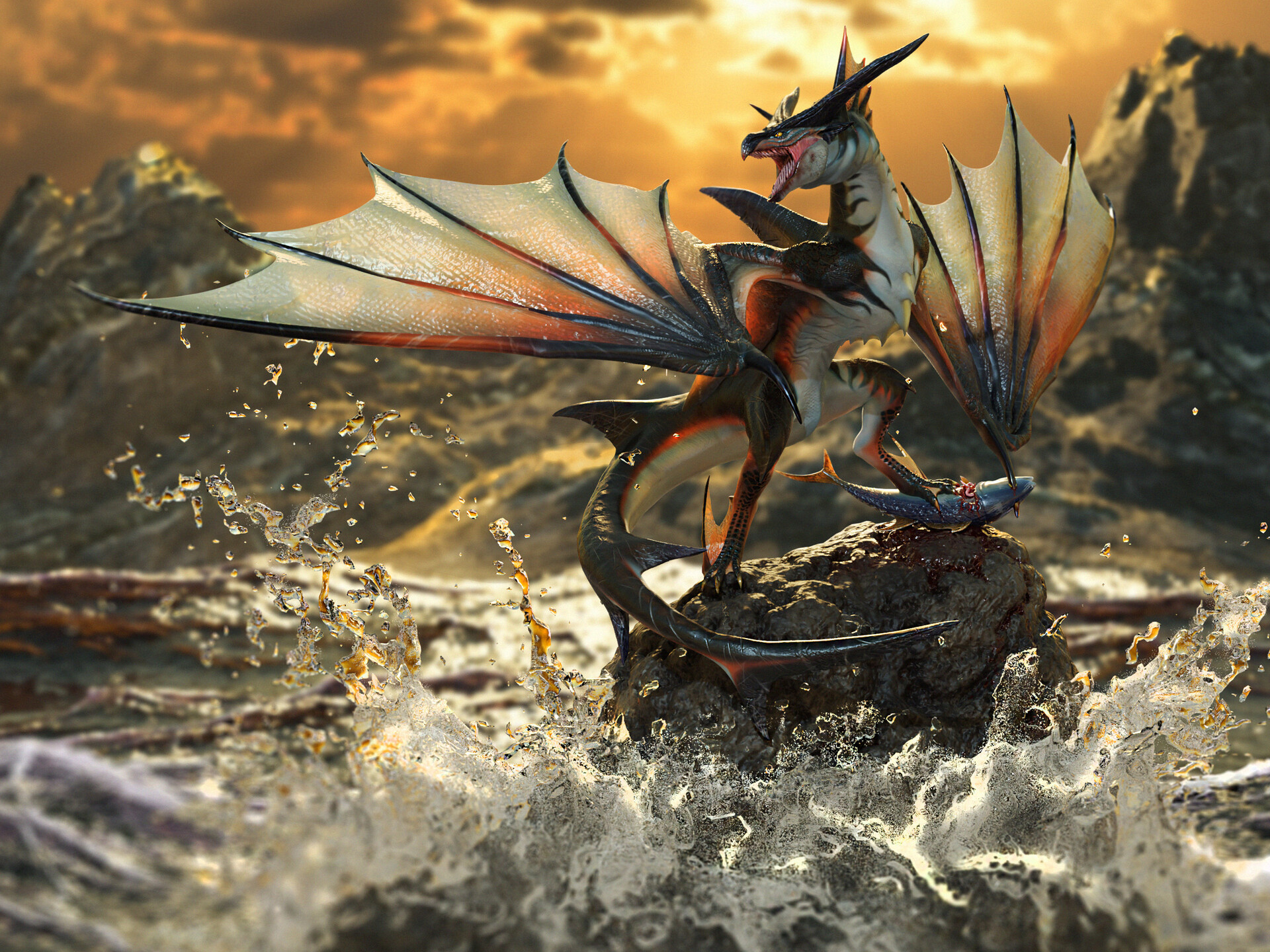 ArtStation - Sea Wyvern