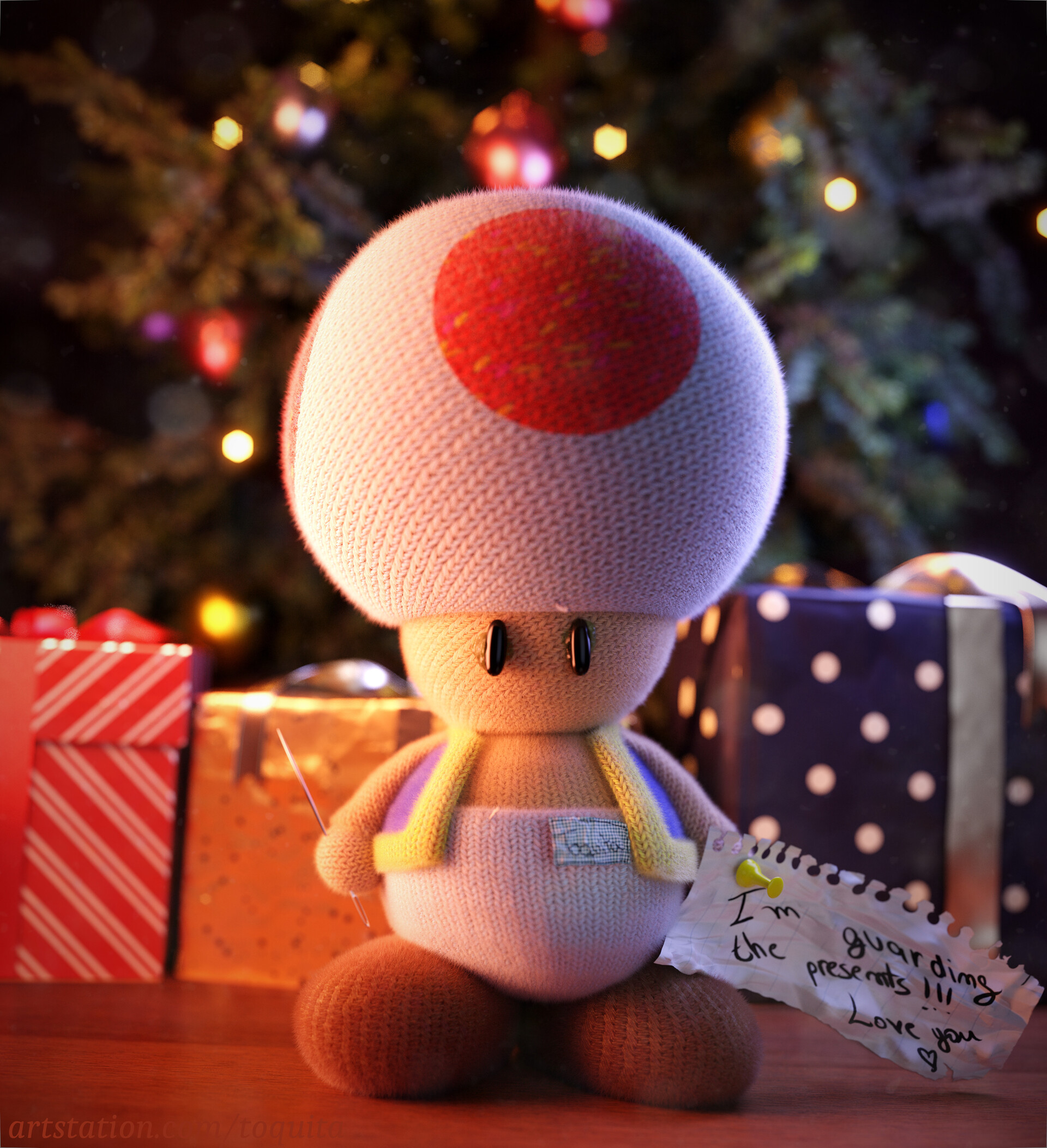 ArtStation - Toad is early for Christmas!
