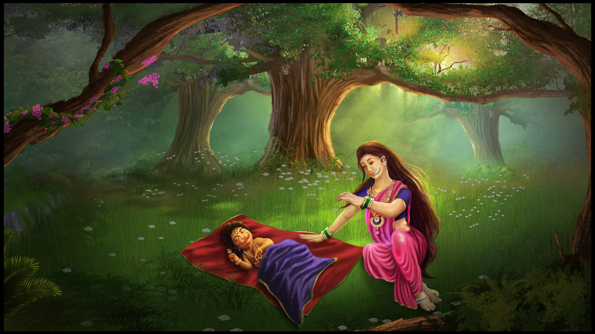 ArtStation - Birth Of Lord Hanuman