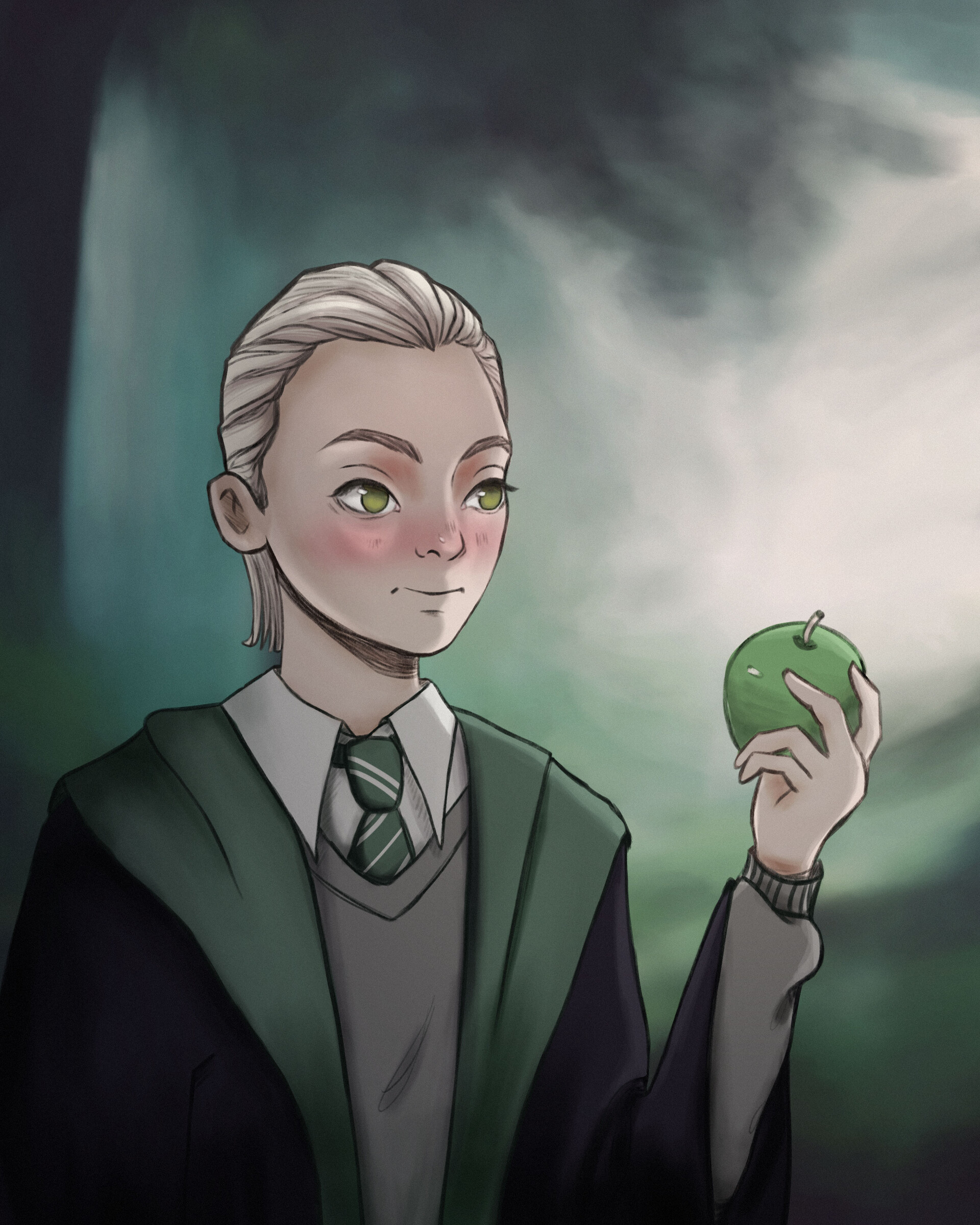 ArtStation - Draco enjoying his apple
