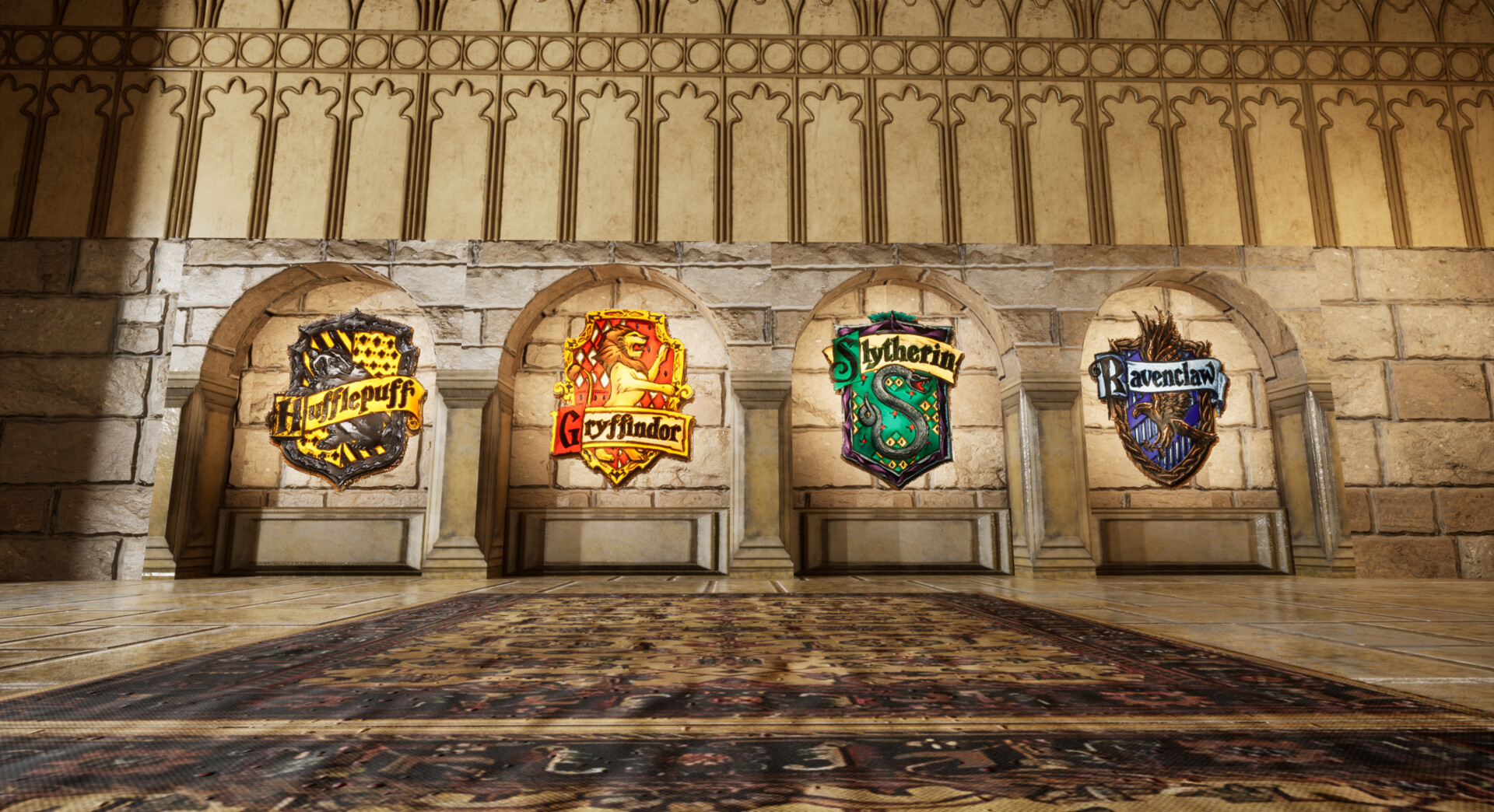 ArtStation - Ceremony room and Gryffindor common room 2.0