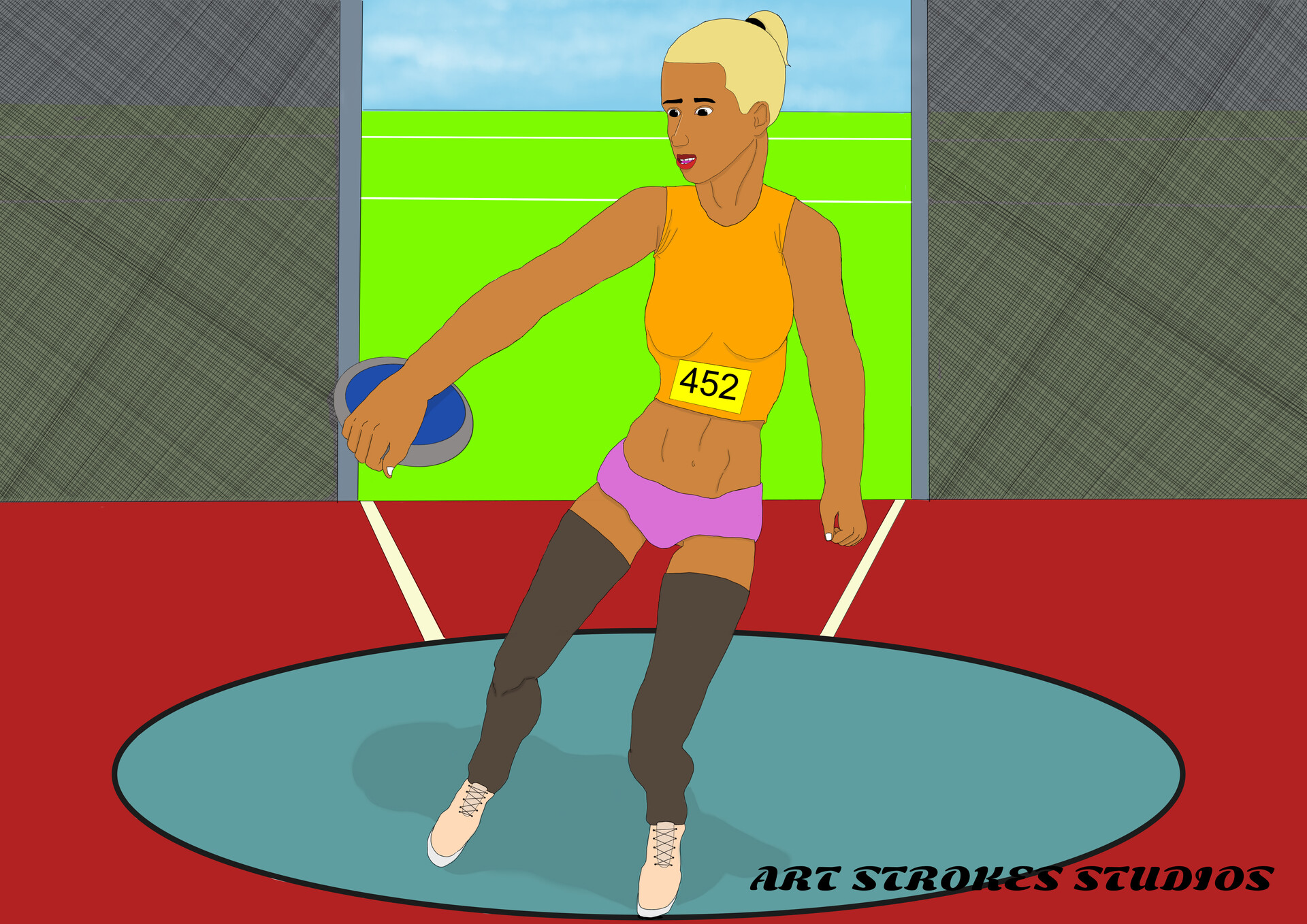 ArtStation - Female Discuss athlete