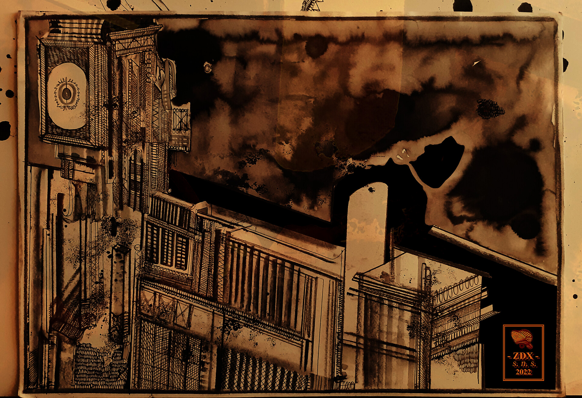 ArtStation - Misplaced Clock. Those Stripes of Light...