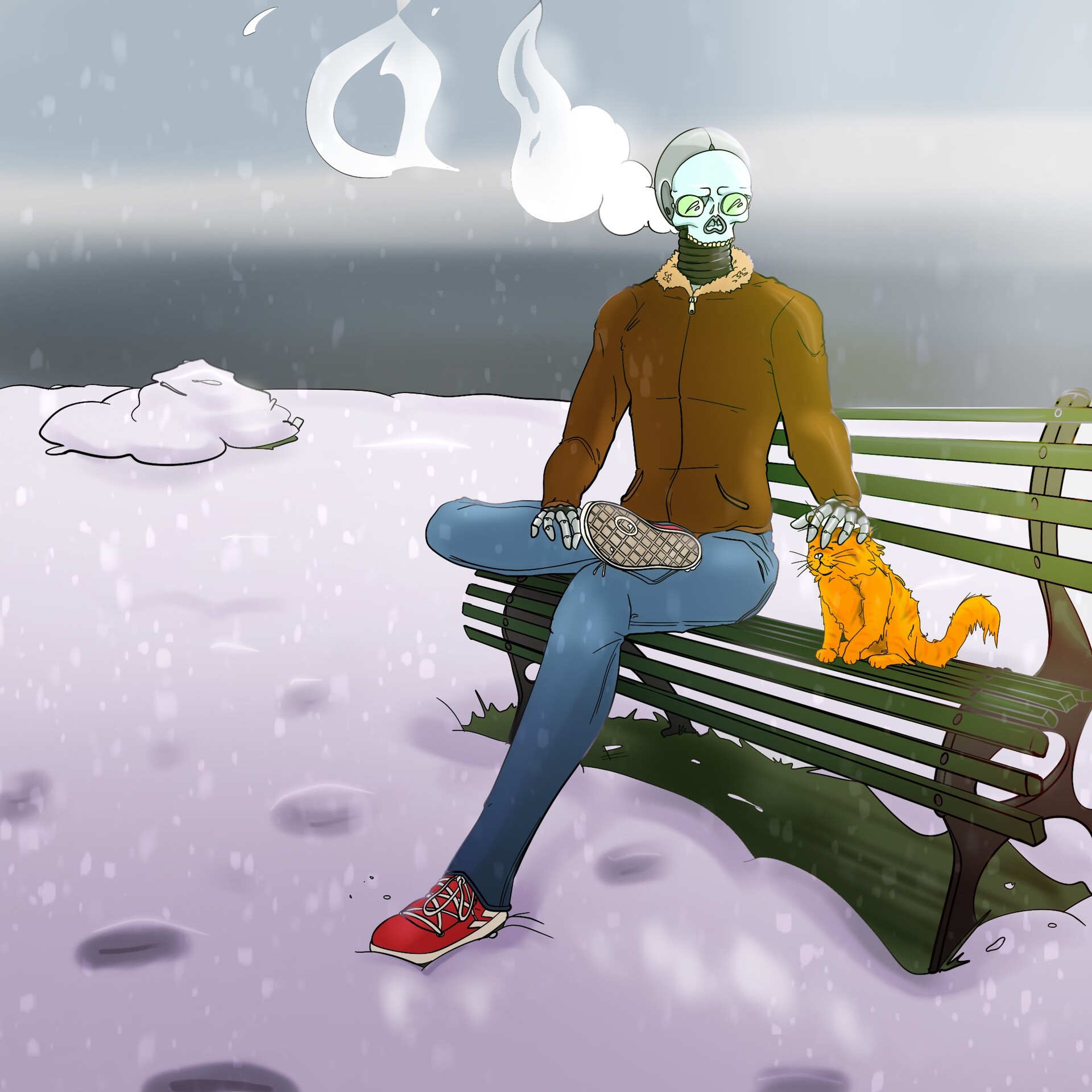 ArtStation - Park bench Cyborg