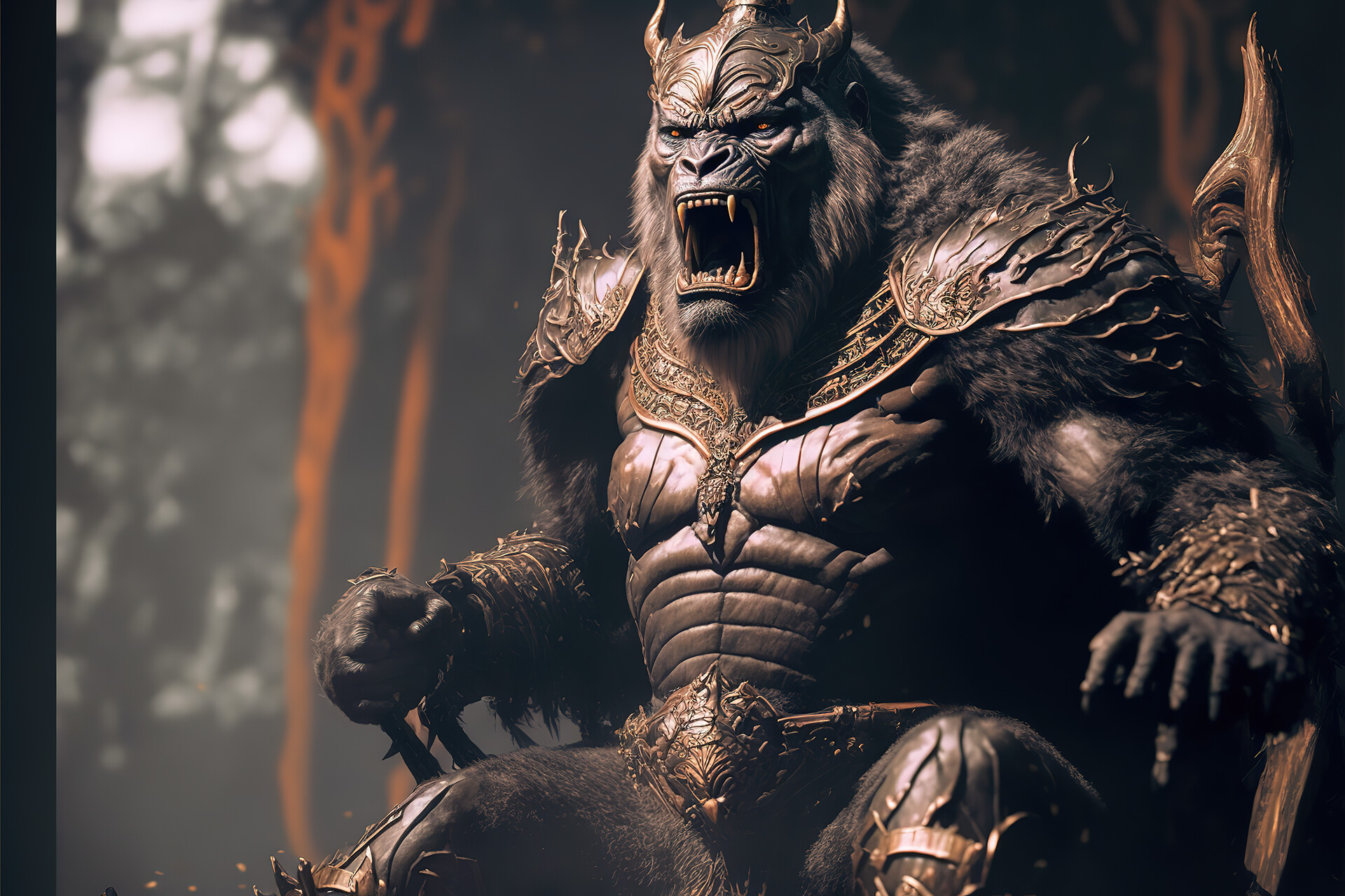 Scott Richard - 41 AI Concepts for Fantasy Beast King