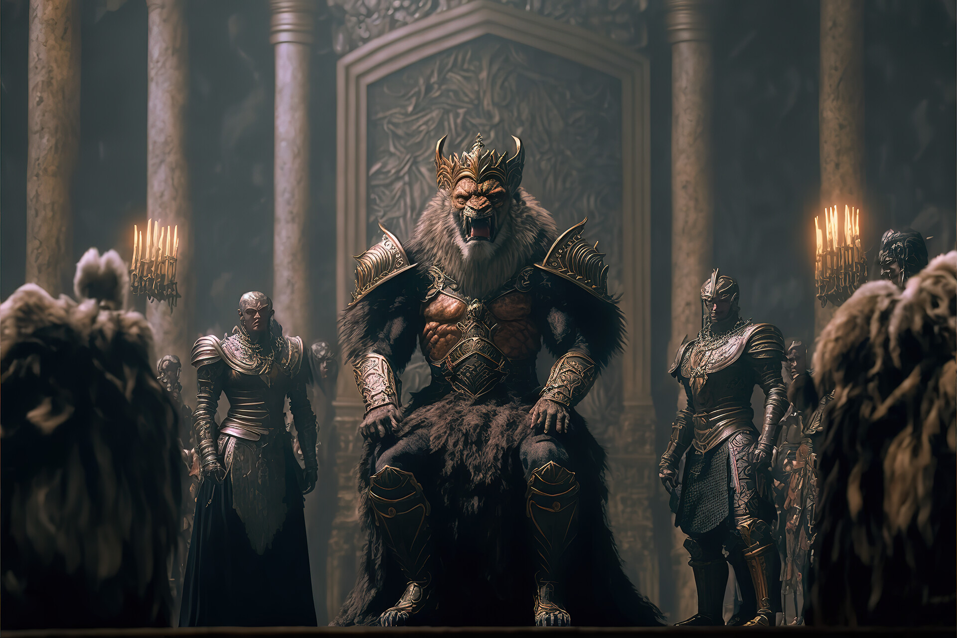 Scott Richard - 41 AI Concepts for Fantasy Beast King