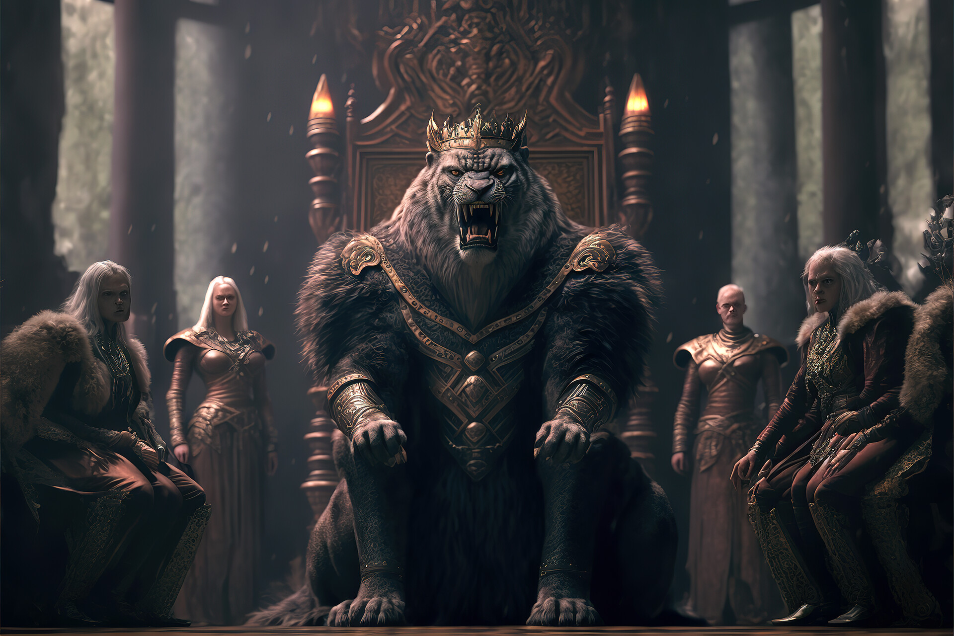 Scott Richard - 41 AI Concepts for Fantasy Beast King