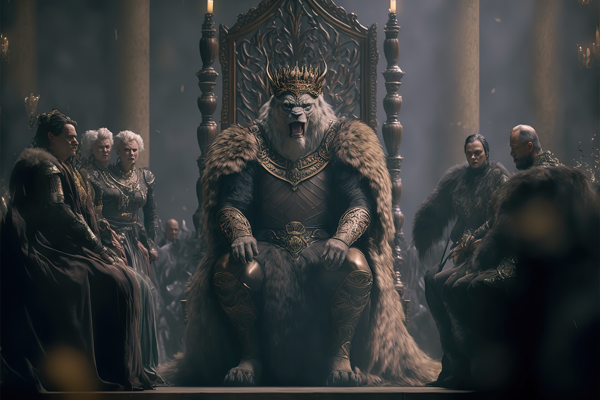 Scott Richard - 41 AI Concepts for Fantasy Beast King