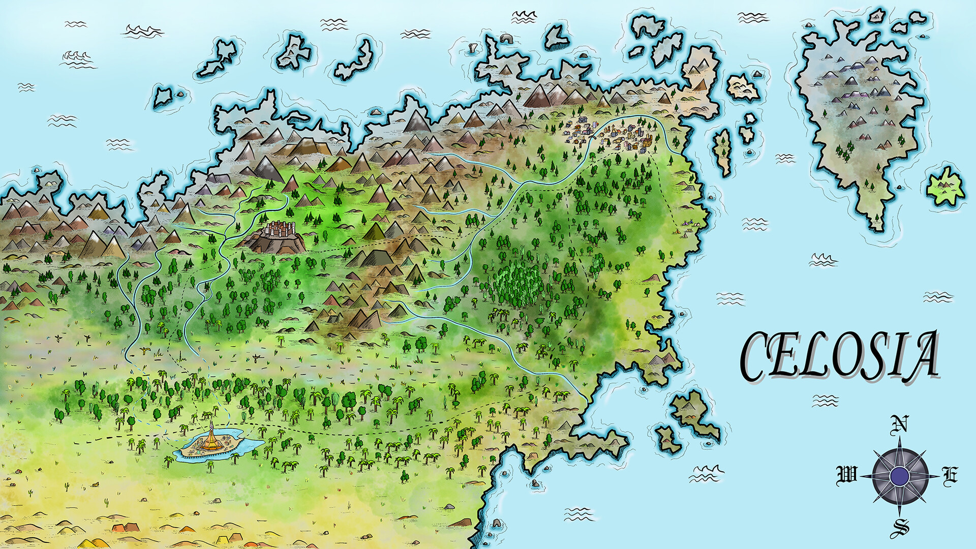 ArtStation - Fantasy map - Celosia