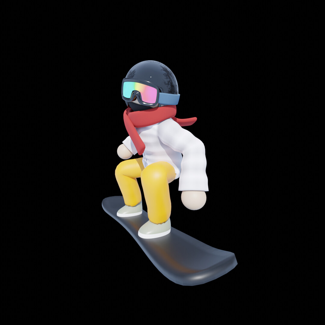 ArtStation - Snowboarder - Character Modeling