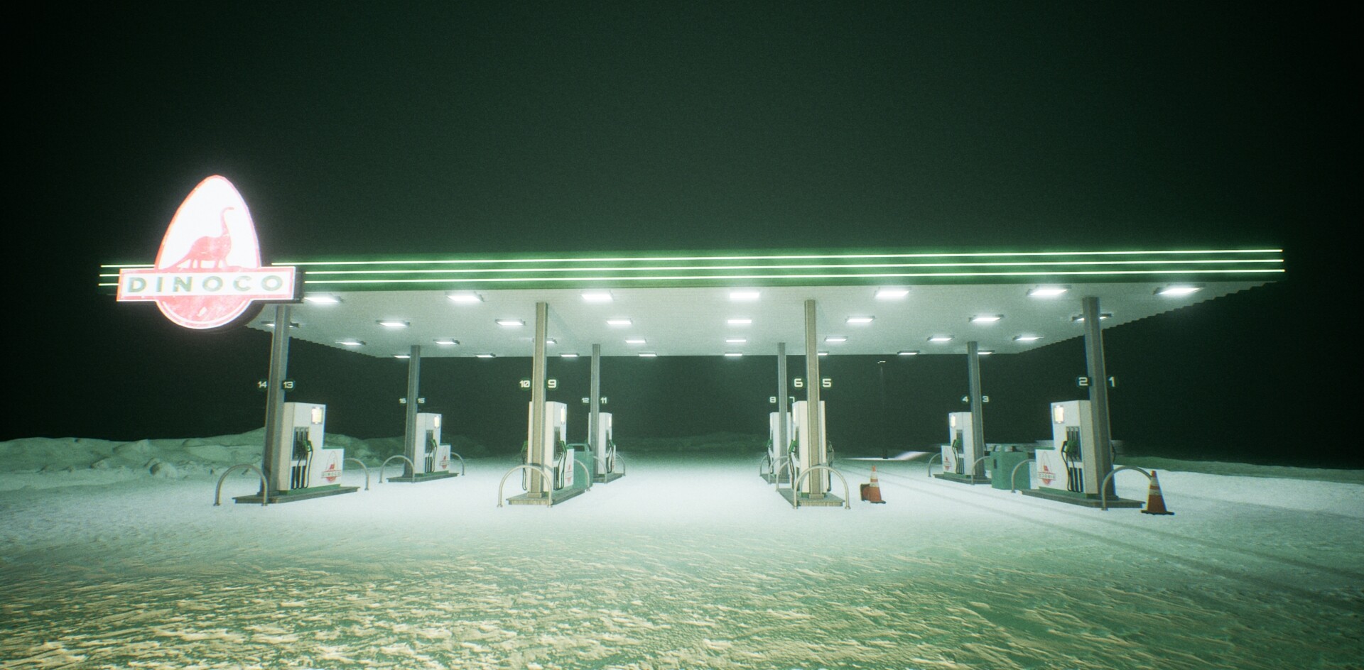 Dinoco Gas Station