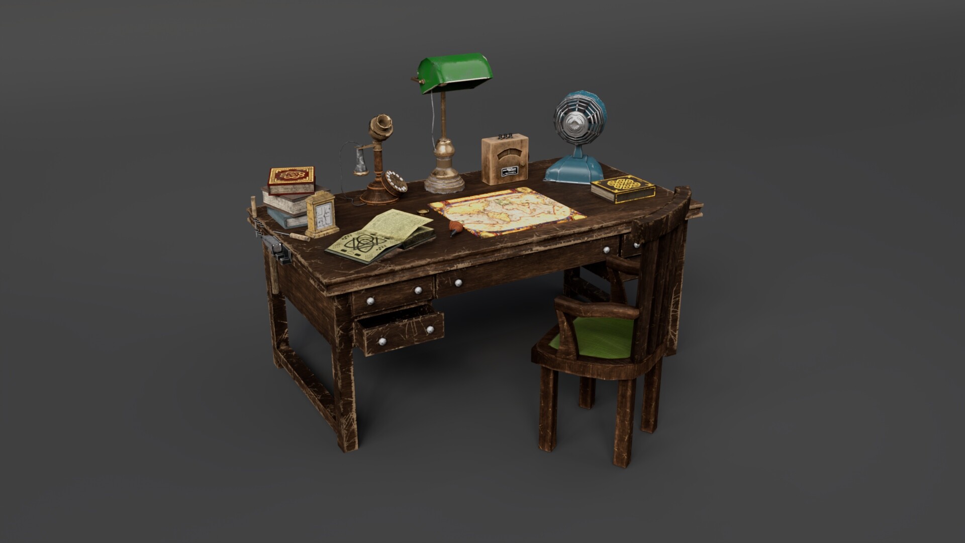 ArtStation - Old Desk