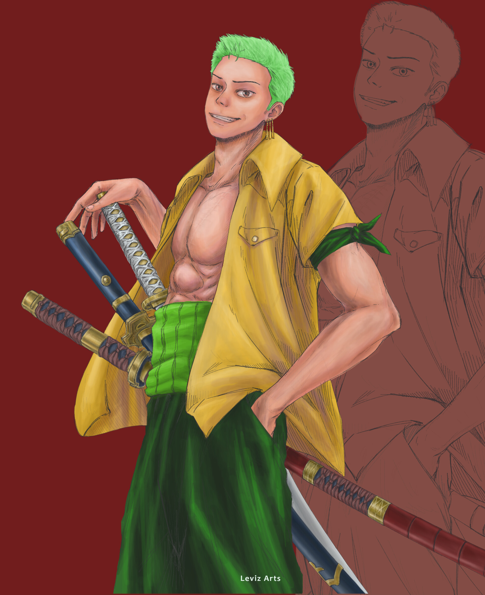 Leviz Arts - Roronoa Zoro - One Piece fanart