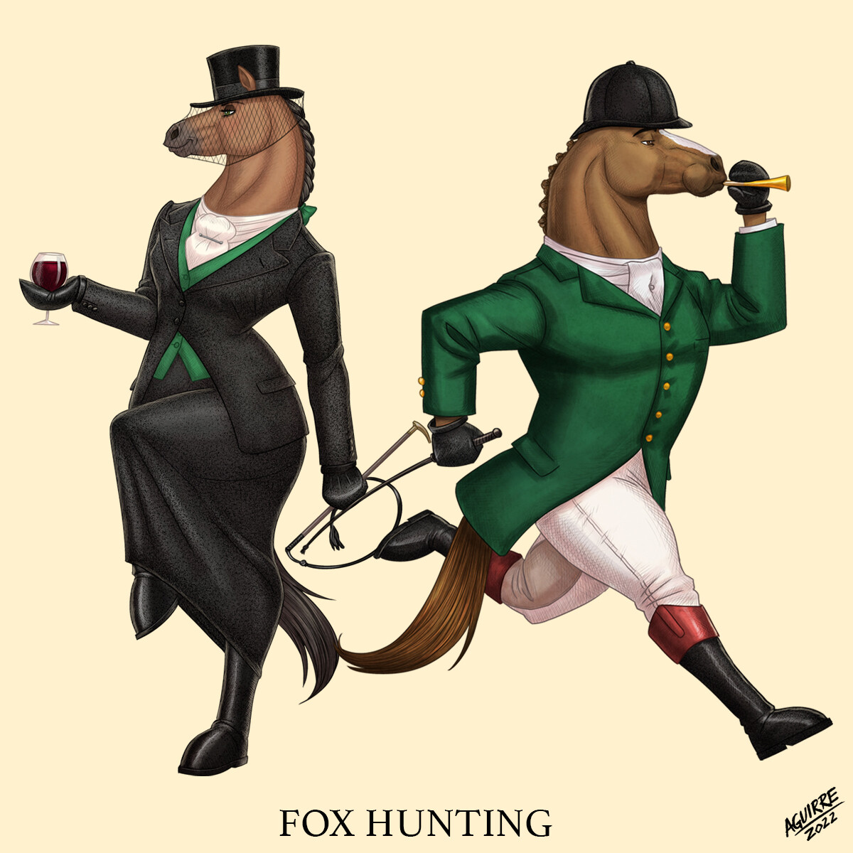 ArtStation - Horse Series - Fox Hunting