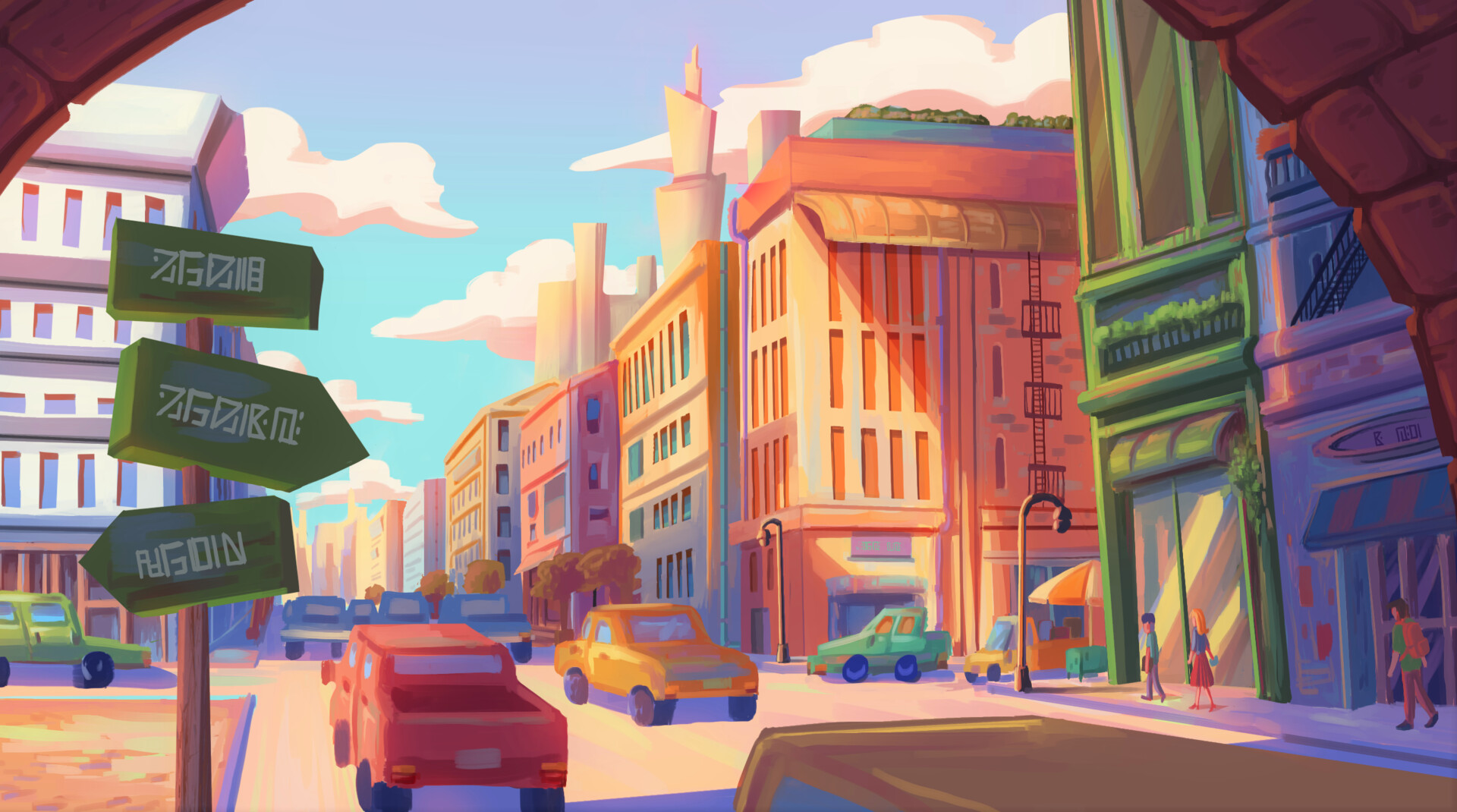 ArtStation - Downtown Landscape