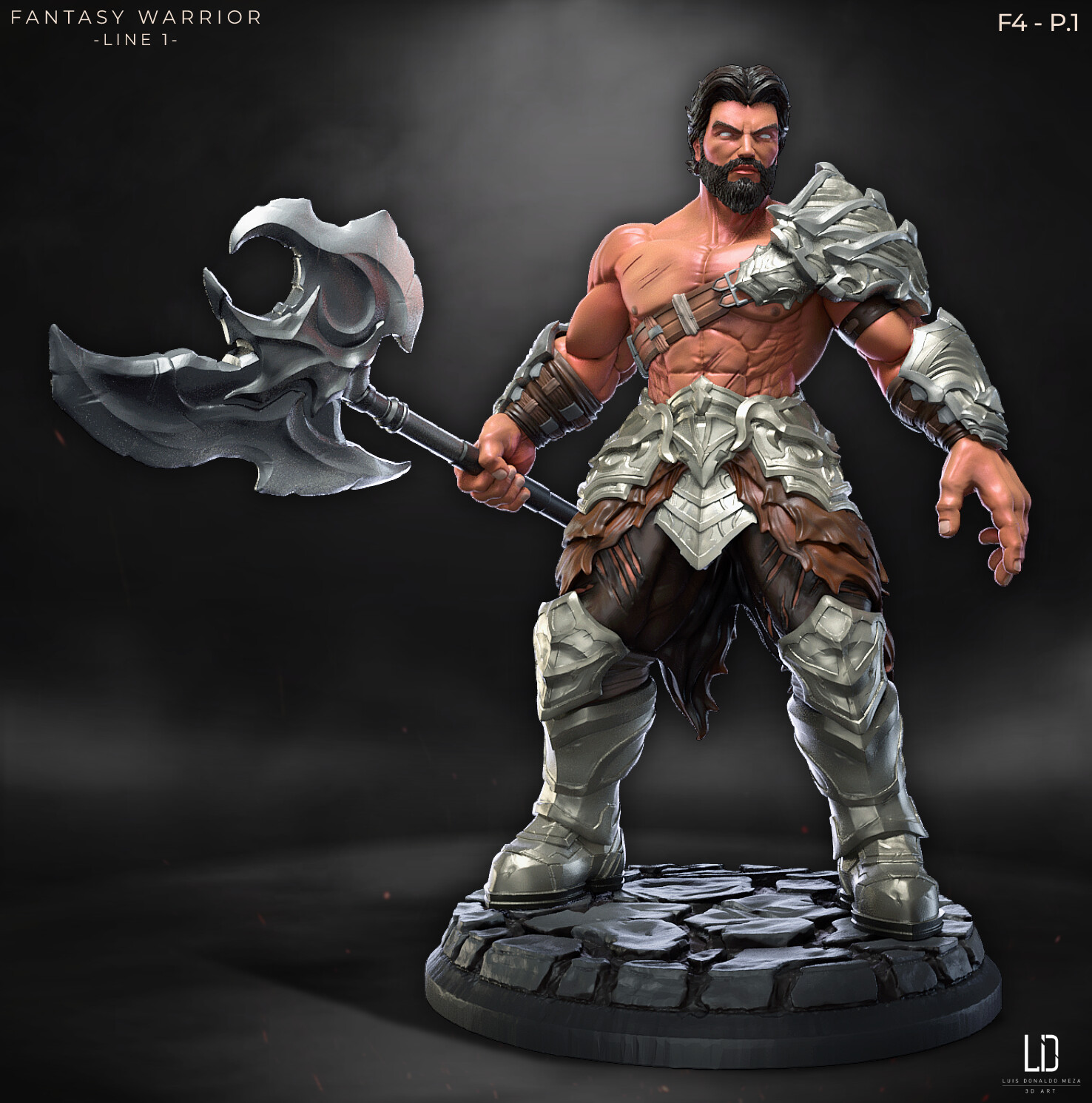 ArtStation - Fantasy Warrior - Line 1 - Hanrink